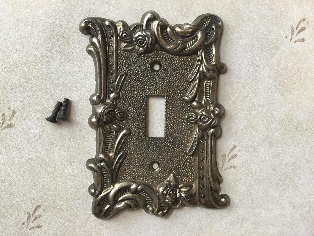 Single Light Switch Cover Plate Vintage 1960’s Floral Single Toggle ...