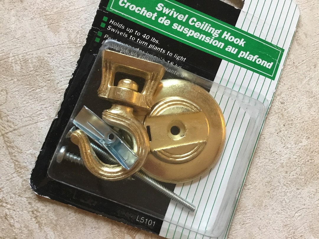 Vintage Ceiling Swivel Hook NOS Orignal Package Vintage Tawian Swivel ...