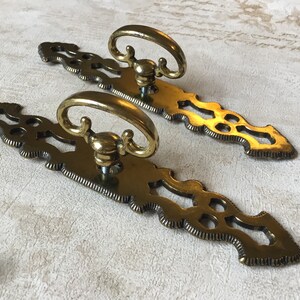 Vintage Faux Key Drawer Pulls Pair of Vintage Brass Plated Single Mount ...