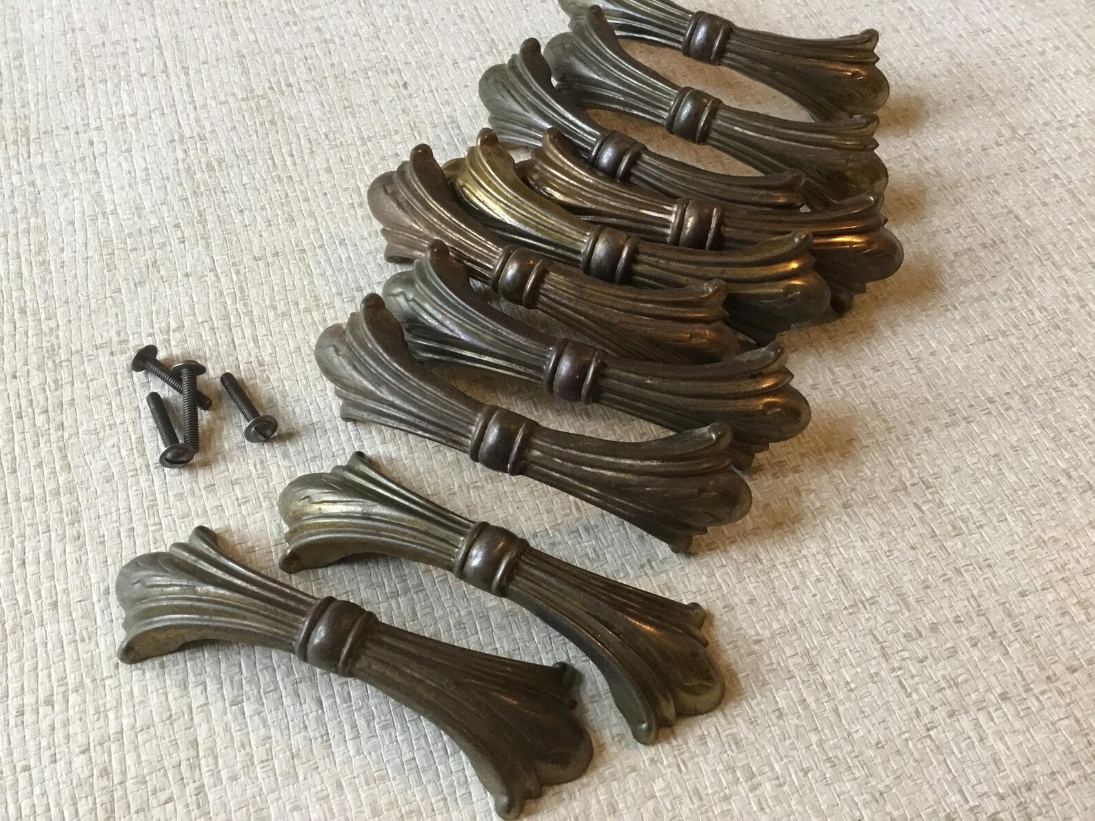 Art Deco Drawer Handles Set of 10 Art Deco Cabinet Pulls Vintage ...