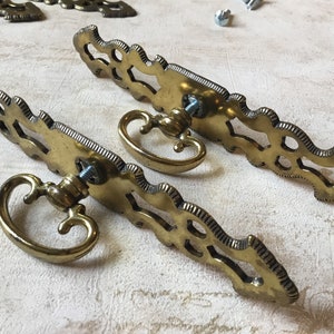 Vintage Faux Key Drawer Pulls Pair of Vintage Brass Plated Single Mount ...