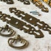 Vintage Faux Key Drawer Pulls Pair of Vintage Brass Plated Single Mount ...