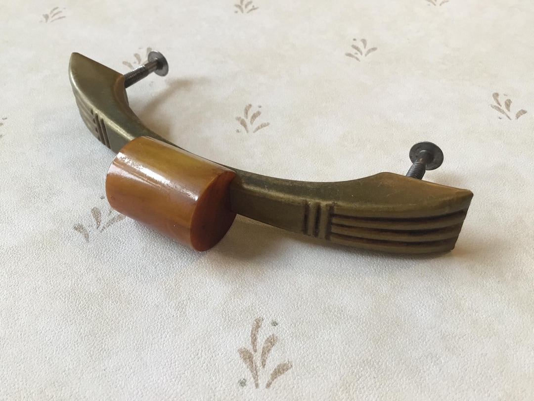 Art Deco Butterscotch Bakelite Pull Art Deco Bakelite Cabinet Pull ...
