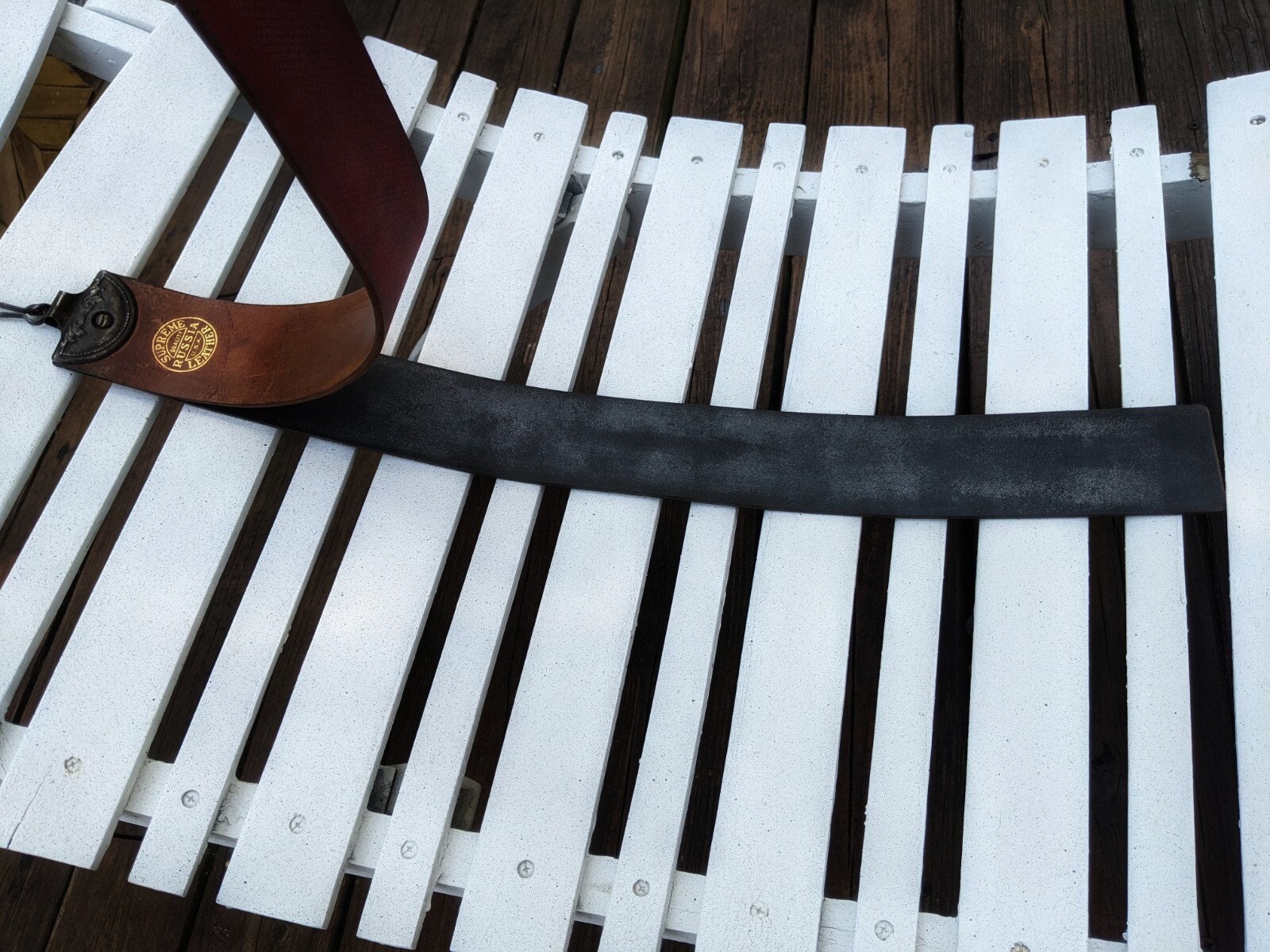 Barber's Byers Leather Straight Razor Strop. Dual Strap (24×3) Supreme ...