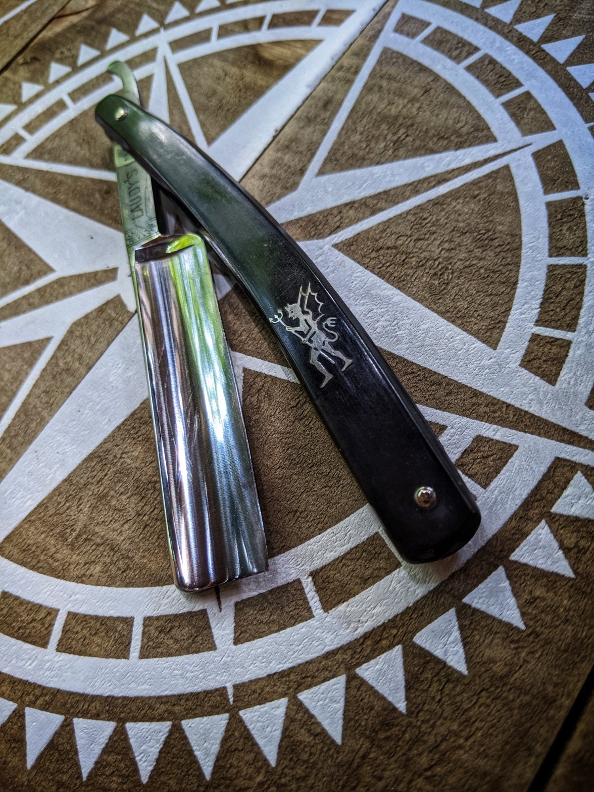 Vintage Laudy's IMP Straight Razor Devil Scales Satan Allentown B S Co ...