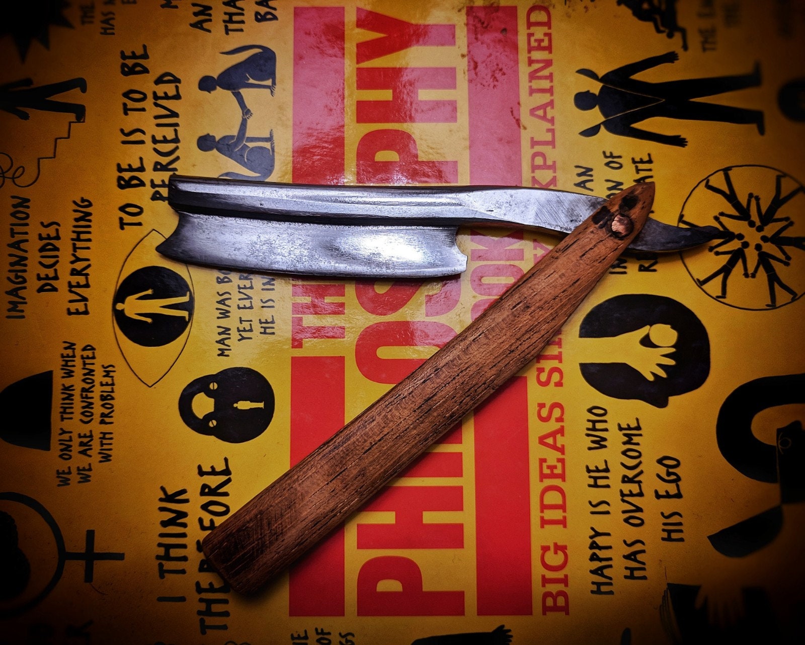 Ancient Straight Razor Frame Back Hand Forged Make offer.
