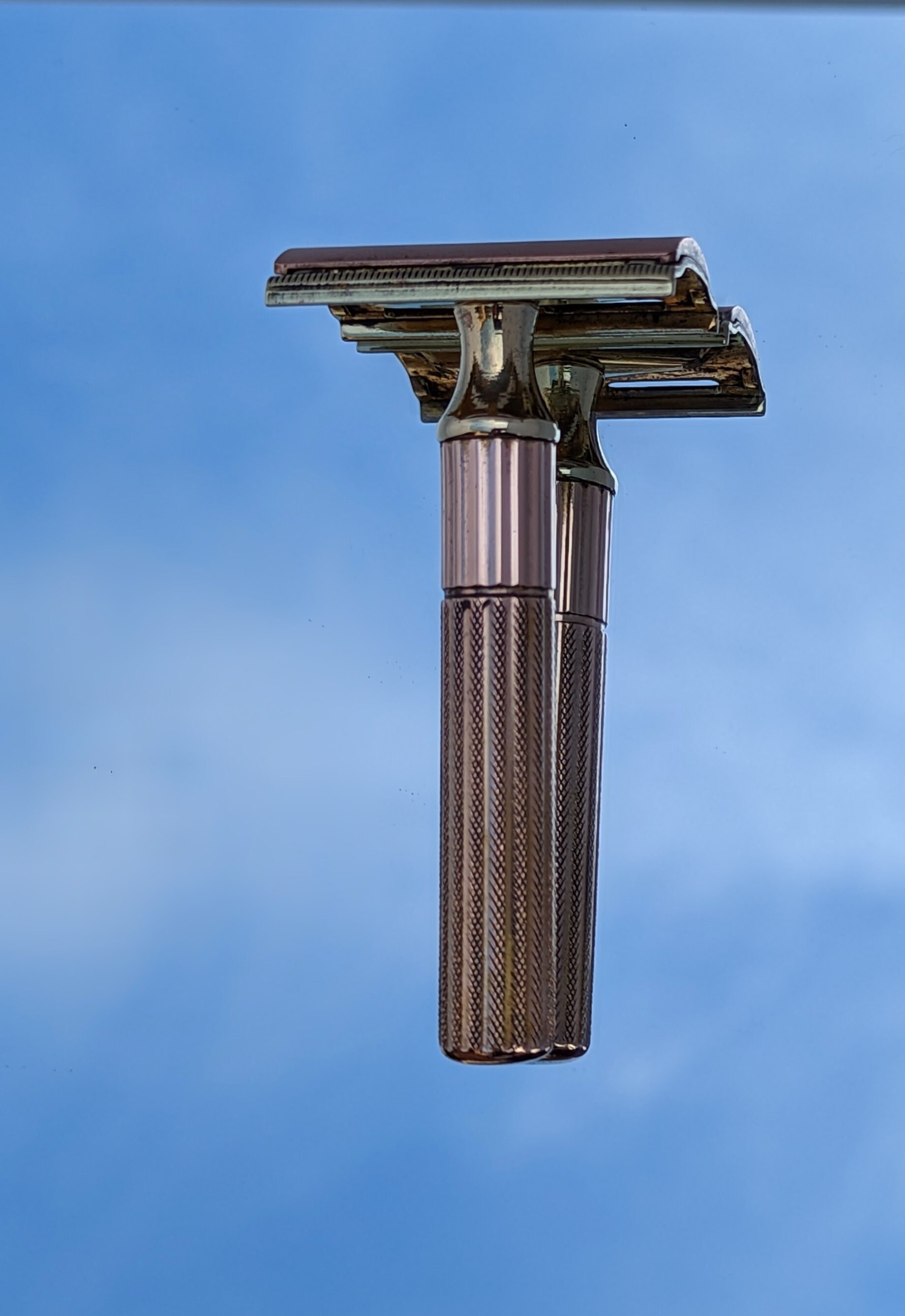 1960s DE Gillette DE Double Edge Safety Razor 3 Tone Gold Rose Gold ...