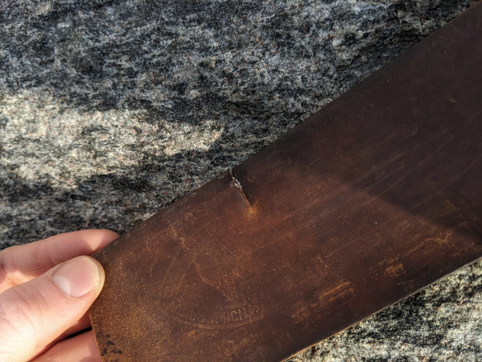 Scotch Shell Tan Leather and Linen Strop The Suntorbach Co. Adrian, MI