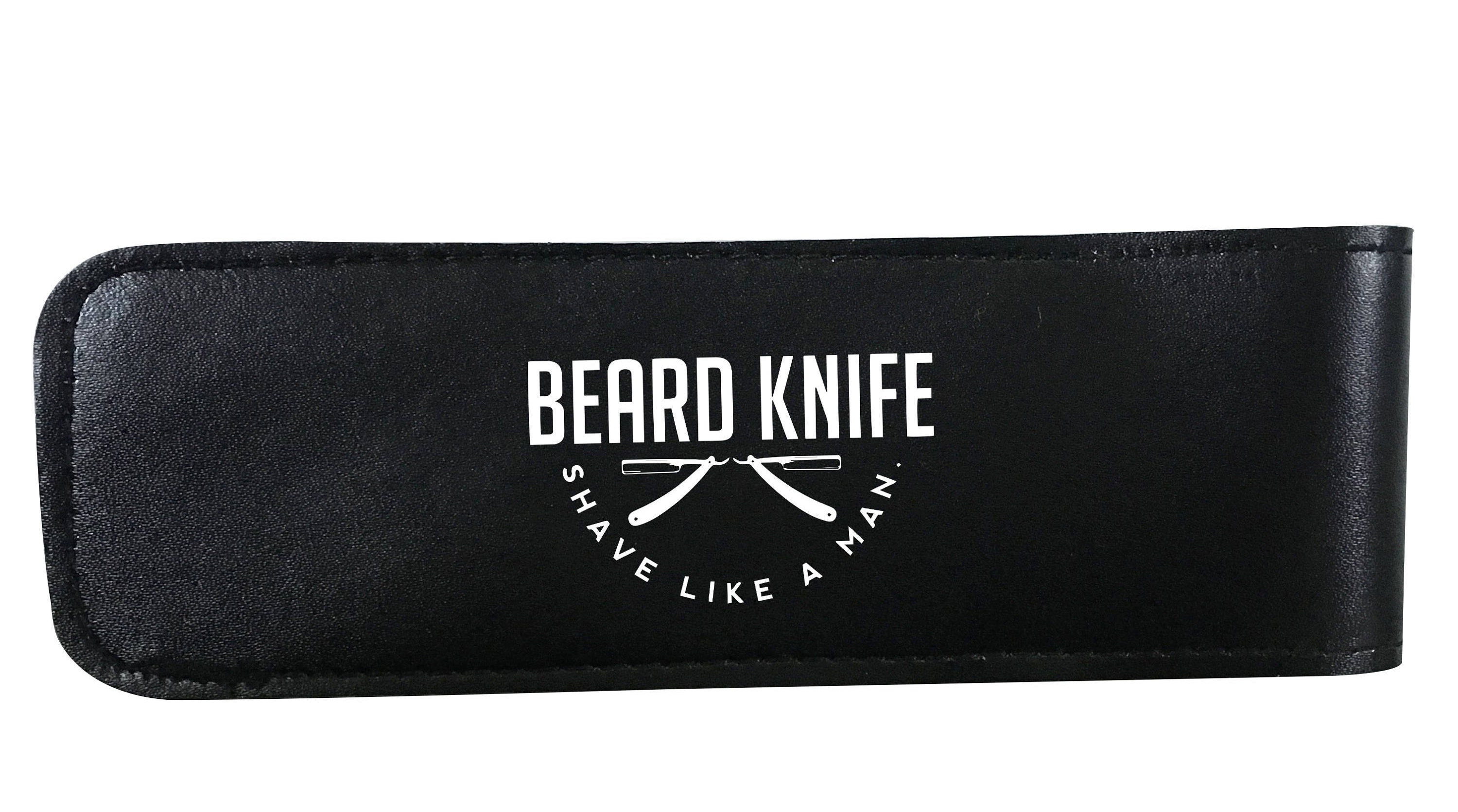 Black Barber Razor Shavette Beard Knife with Carrying pouch Shave like ...