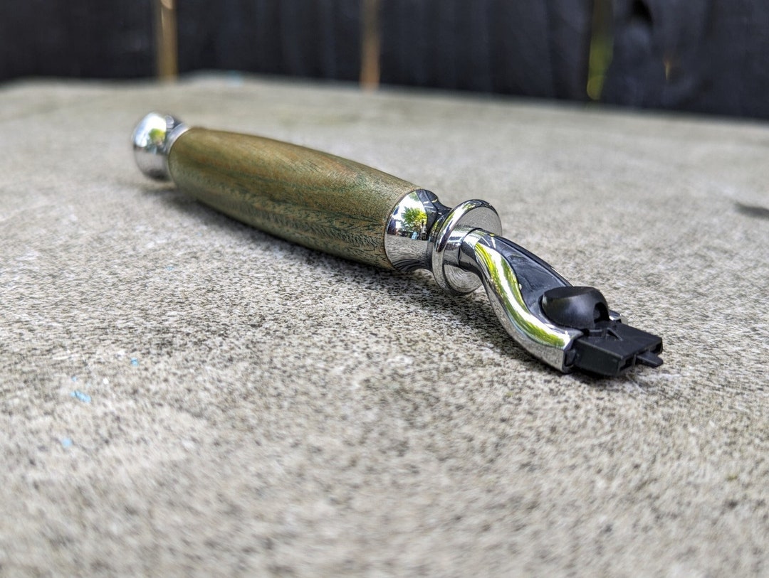 Mach3 Wood (green Hue) Body Chrome Handle Version 2 Self Care - Etsy