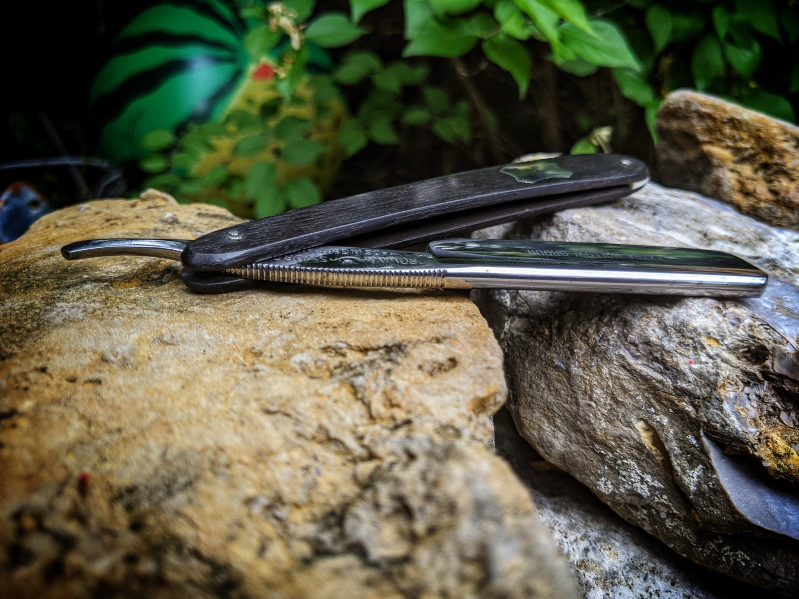 Vintage Ern 1166 Extra Hollow Ground Straight Razor Crown & Sword Germany