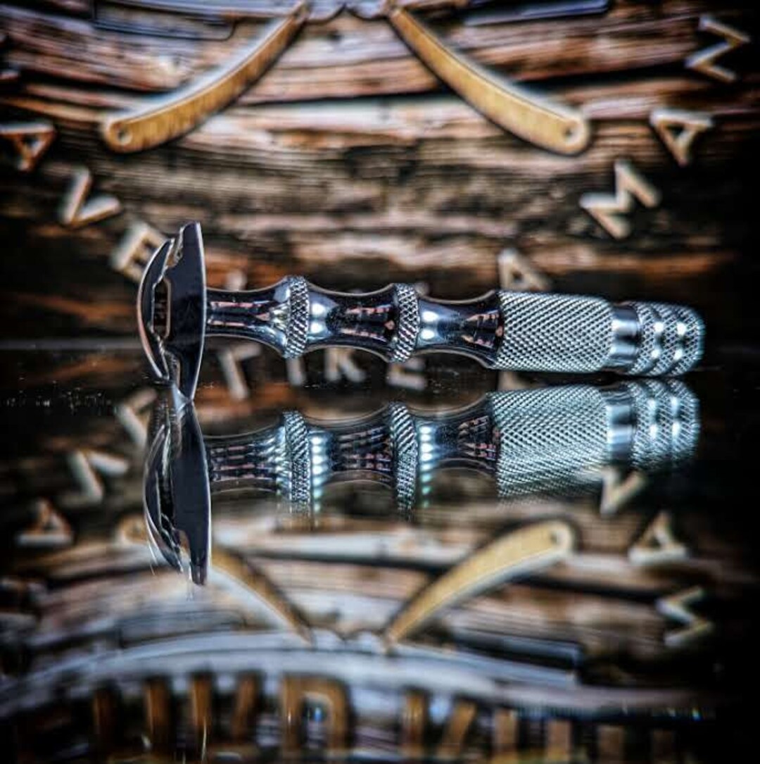 Ice Man Black Machined DE Double Edge Safety Razor With Case 130 Grams ...