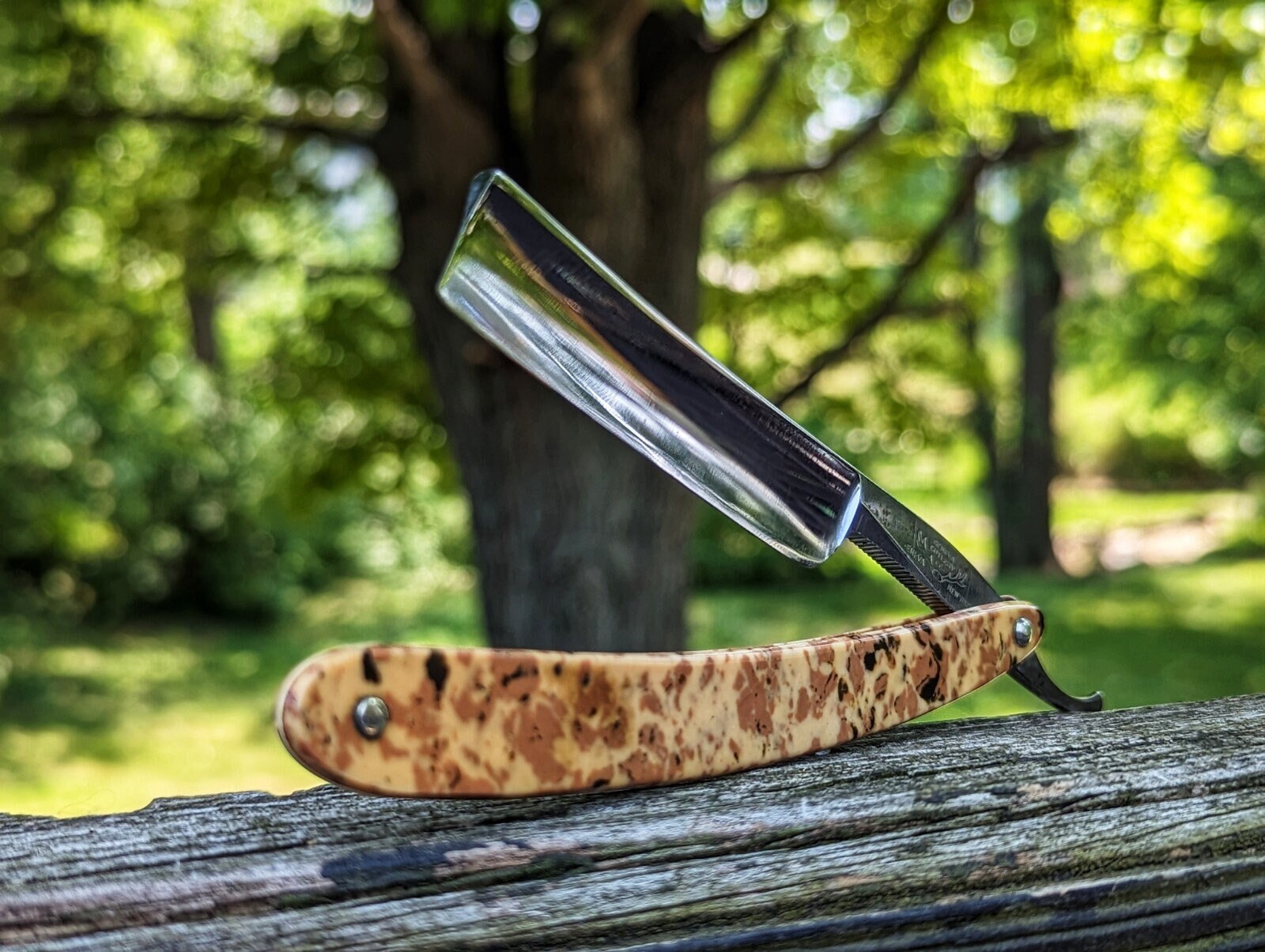 Antler Brand Geneva Cutlery Straight Razor USA made German Steel Shave ...