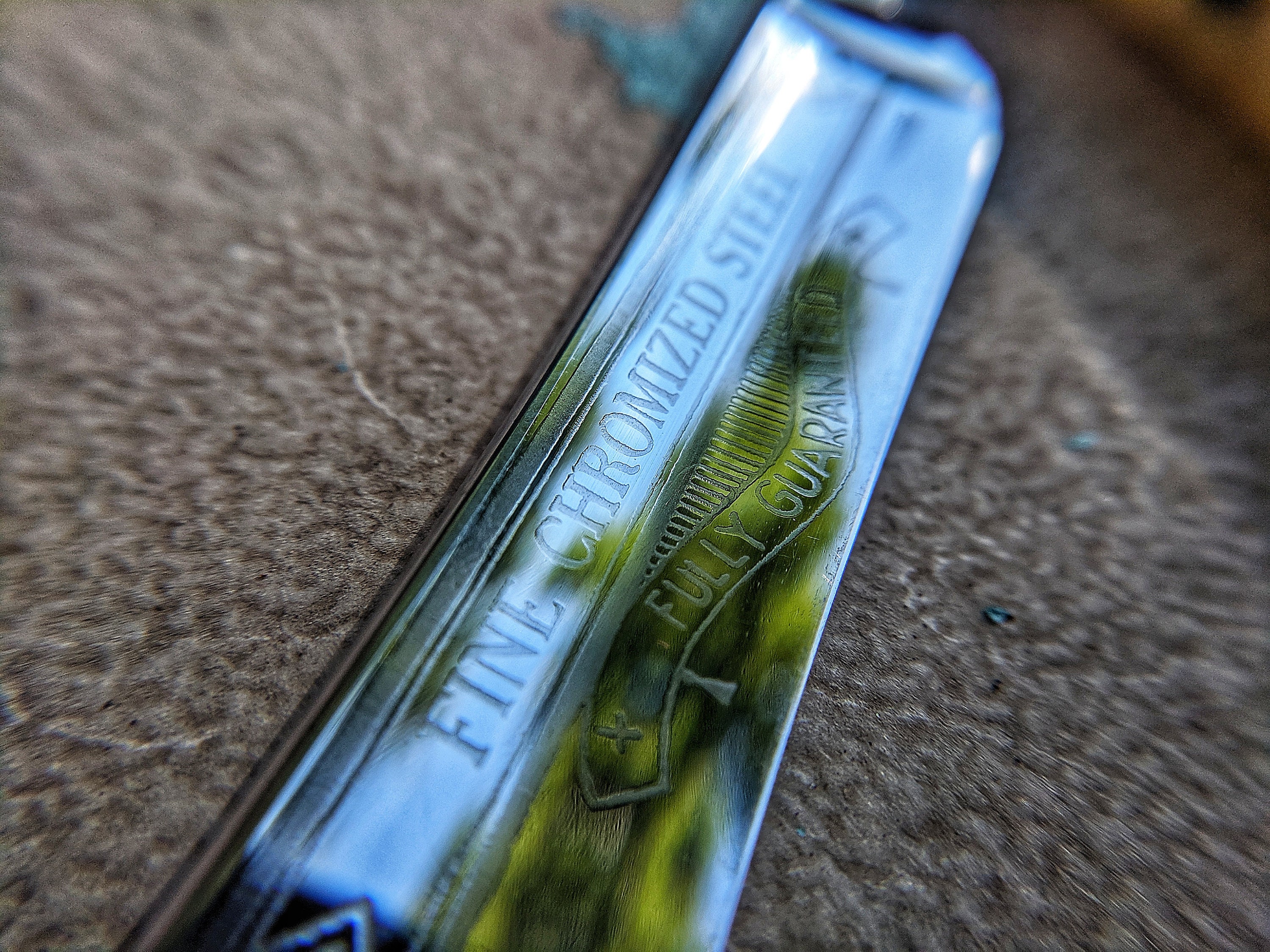 Sta Sharp Minty Straight Razor Fine Chromized Steel Fully Guaranteed ...