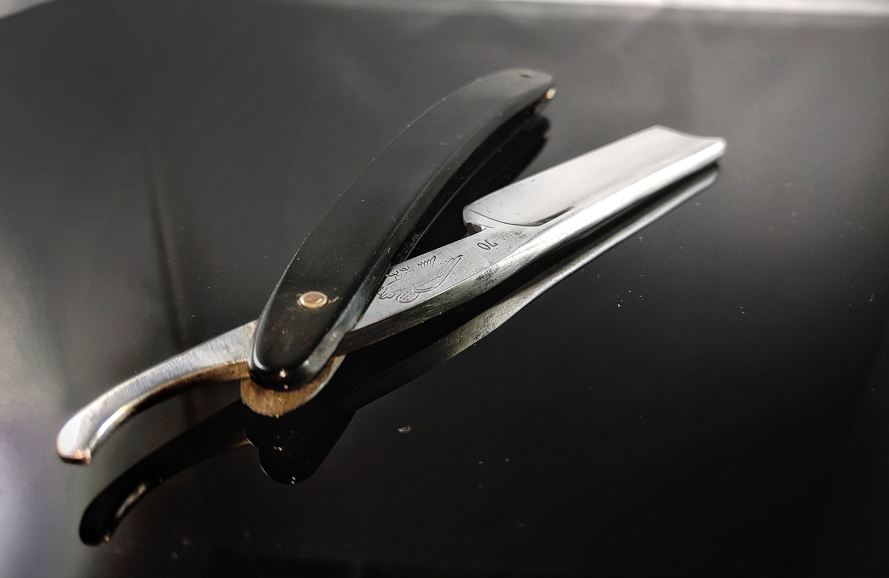 rare Straight Razor 6/8” Square Point Best Silver Steel 70 Eagle Shave ...