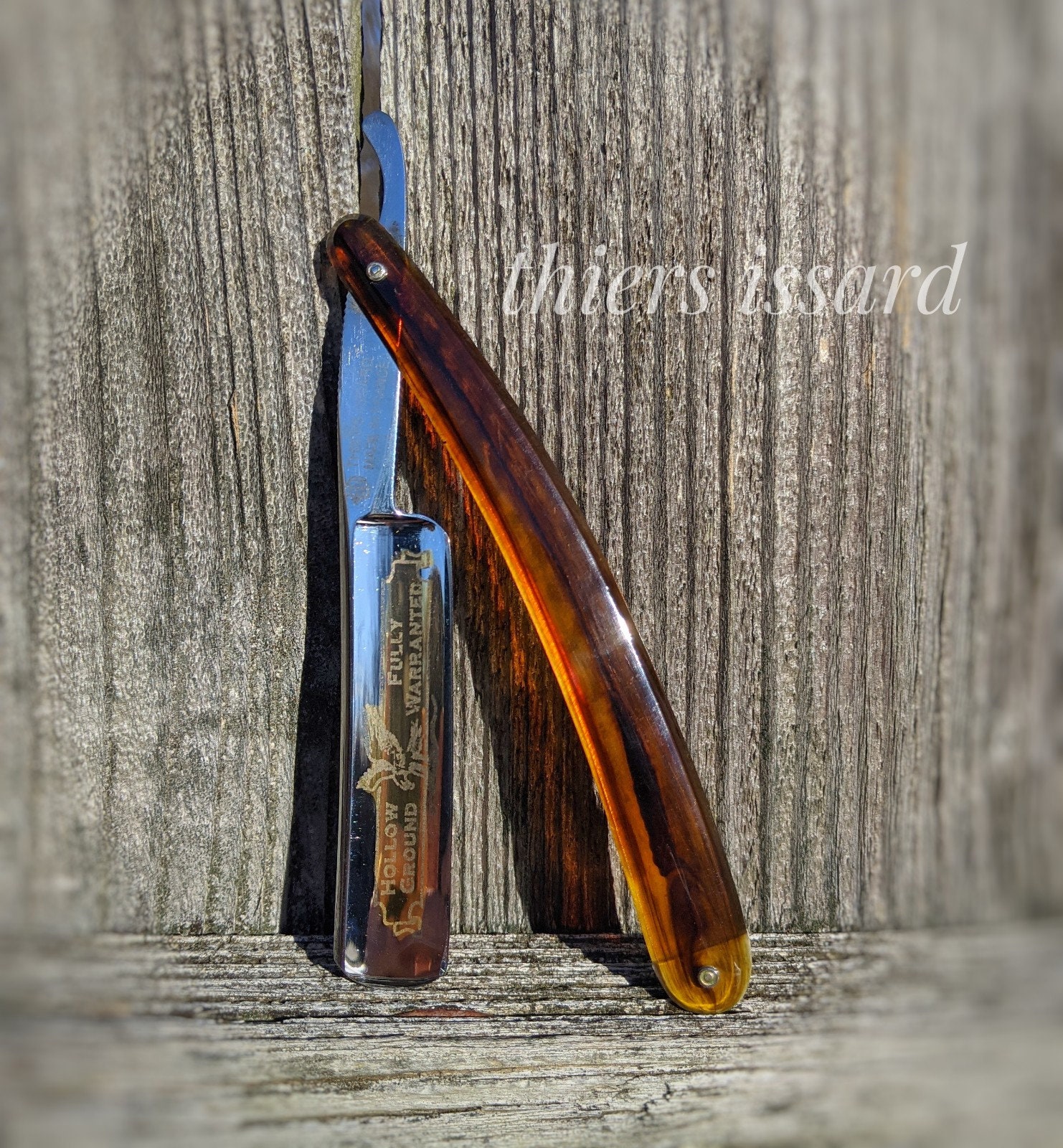 Theirs Issard Hollow Ground Straight Razor Straight Razor tortoise TI1