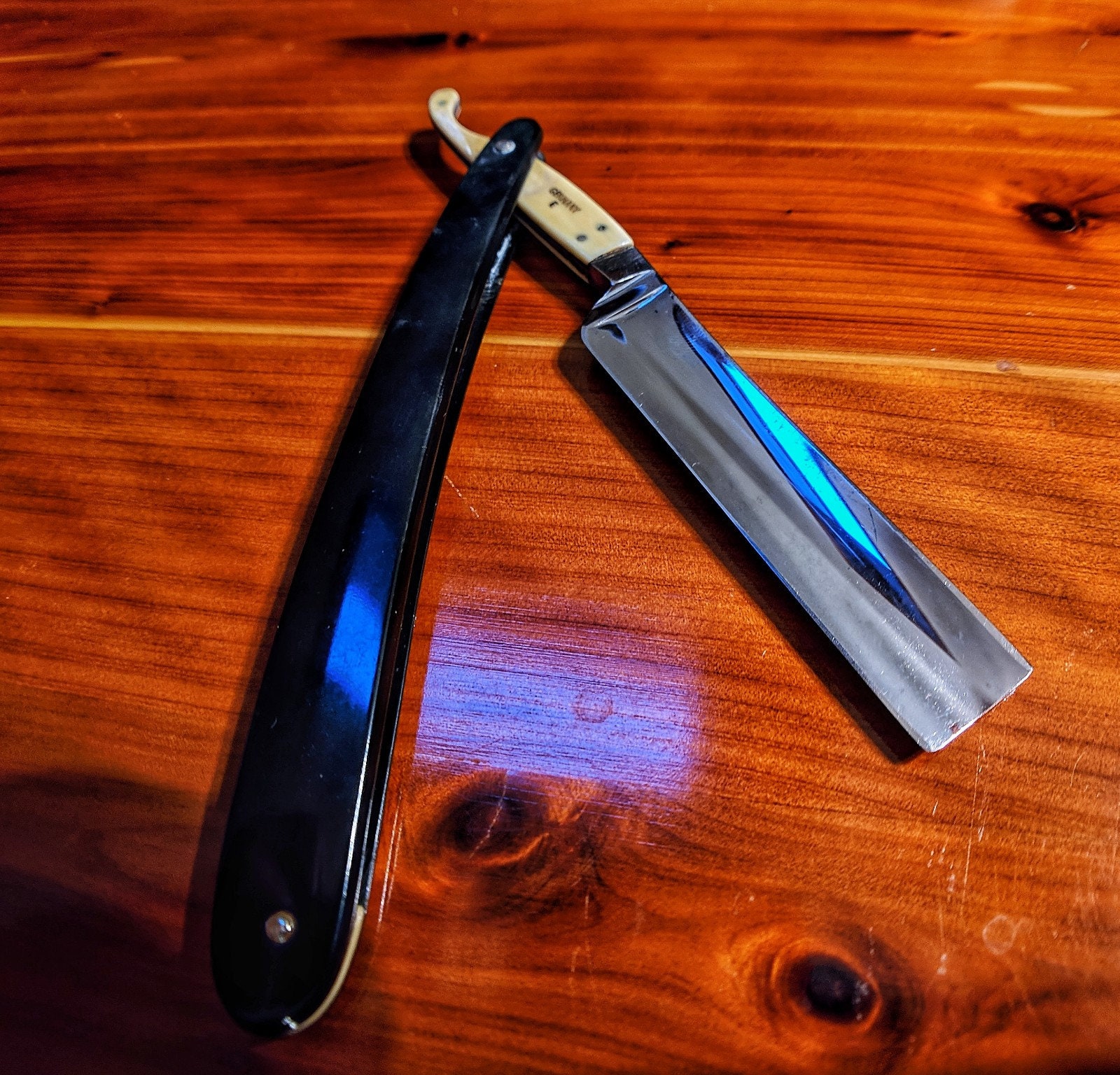 Vintage 5/8 Simmons Hardware-Keen Kutter German straight razor Covered ...
