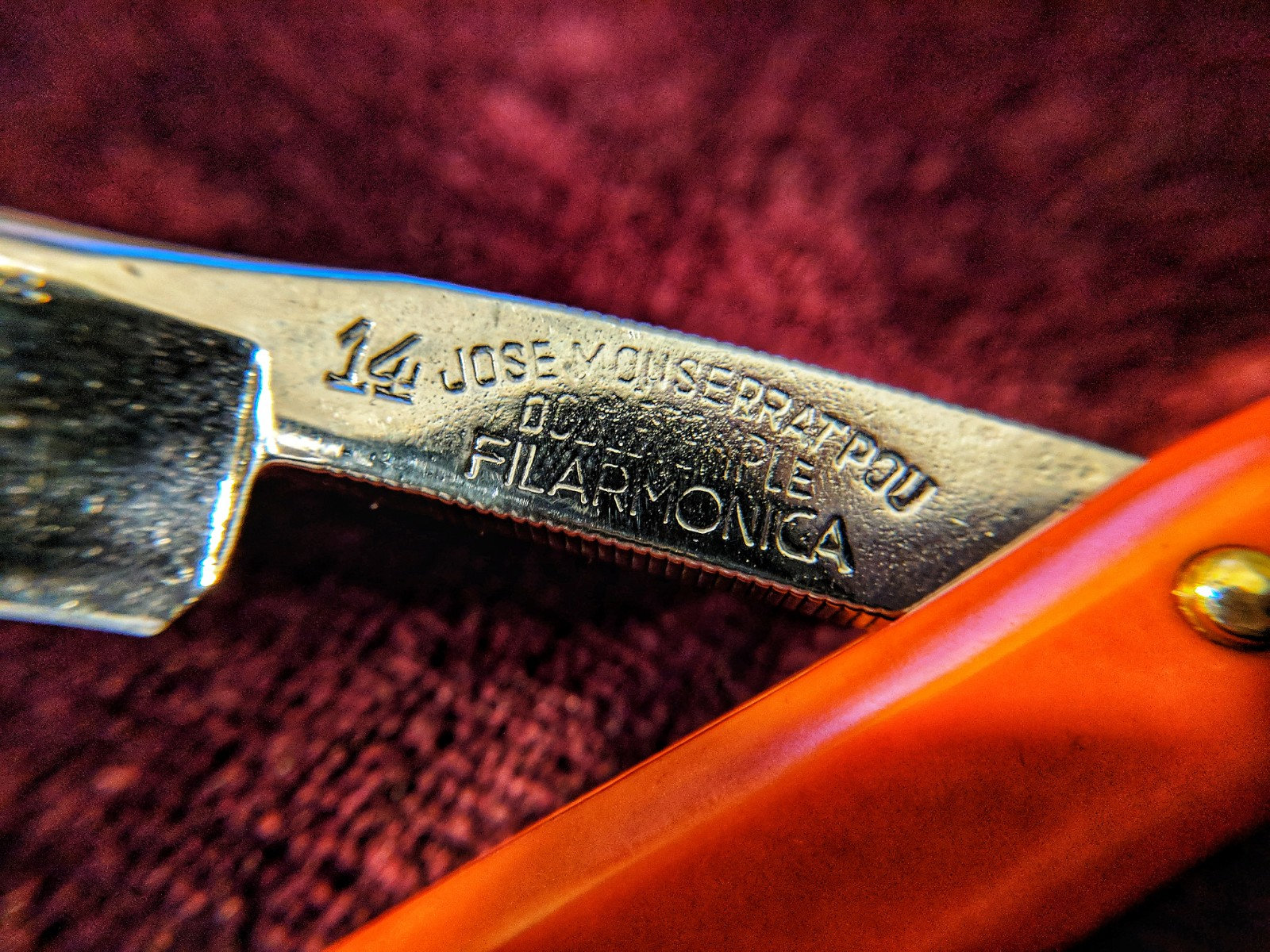 Filarmonica #14 Double Temple Straight Razor 5/8 shave readySelf care