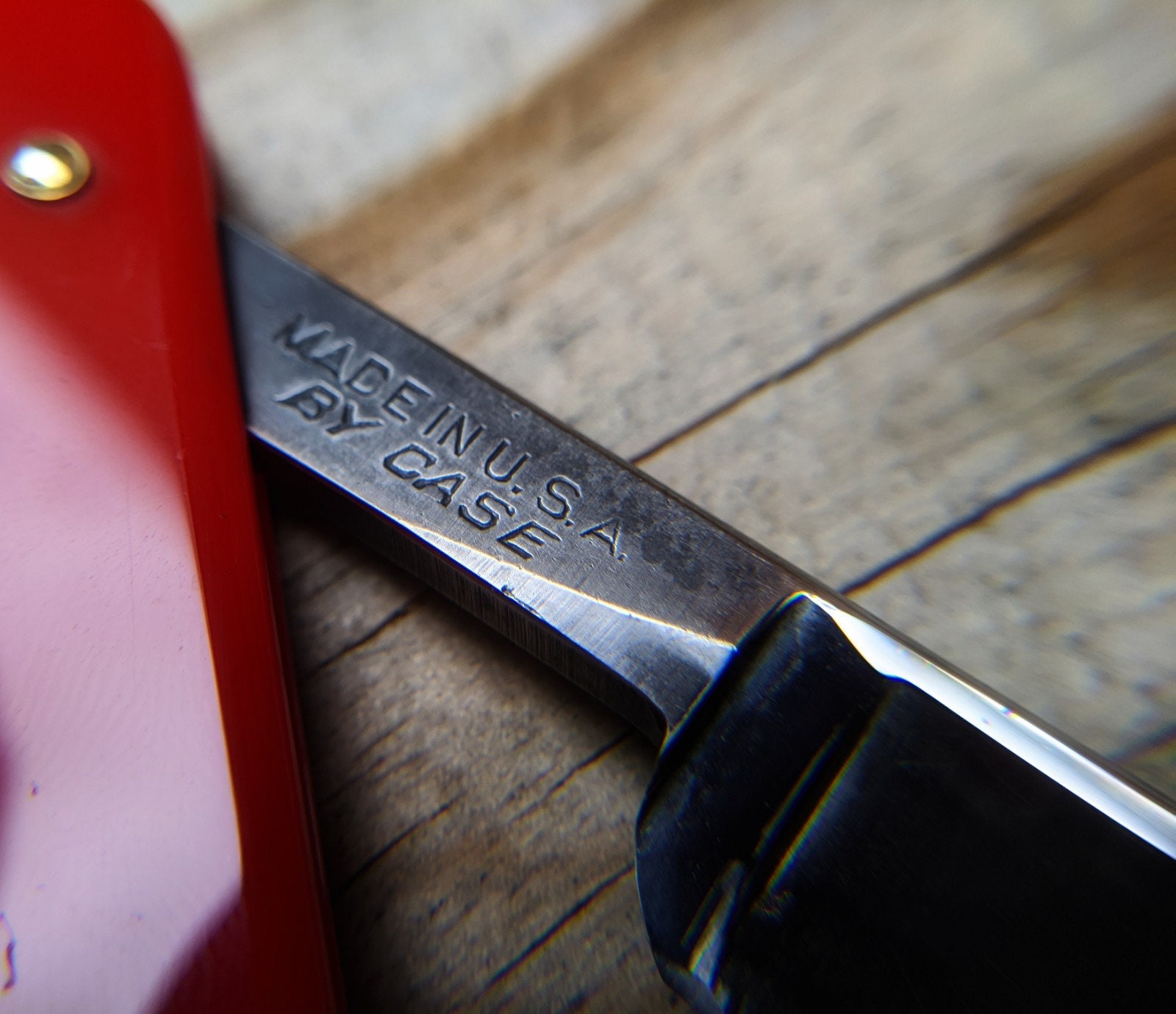 Vintage Red Imp Imperial Straight Razor Shave Ready Custom Rare Wet shave