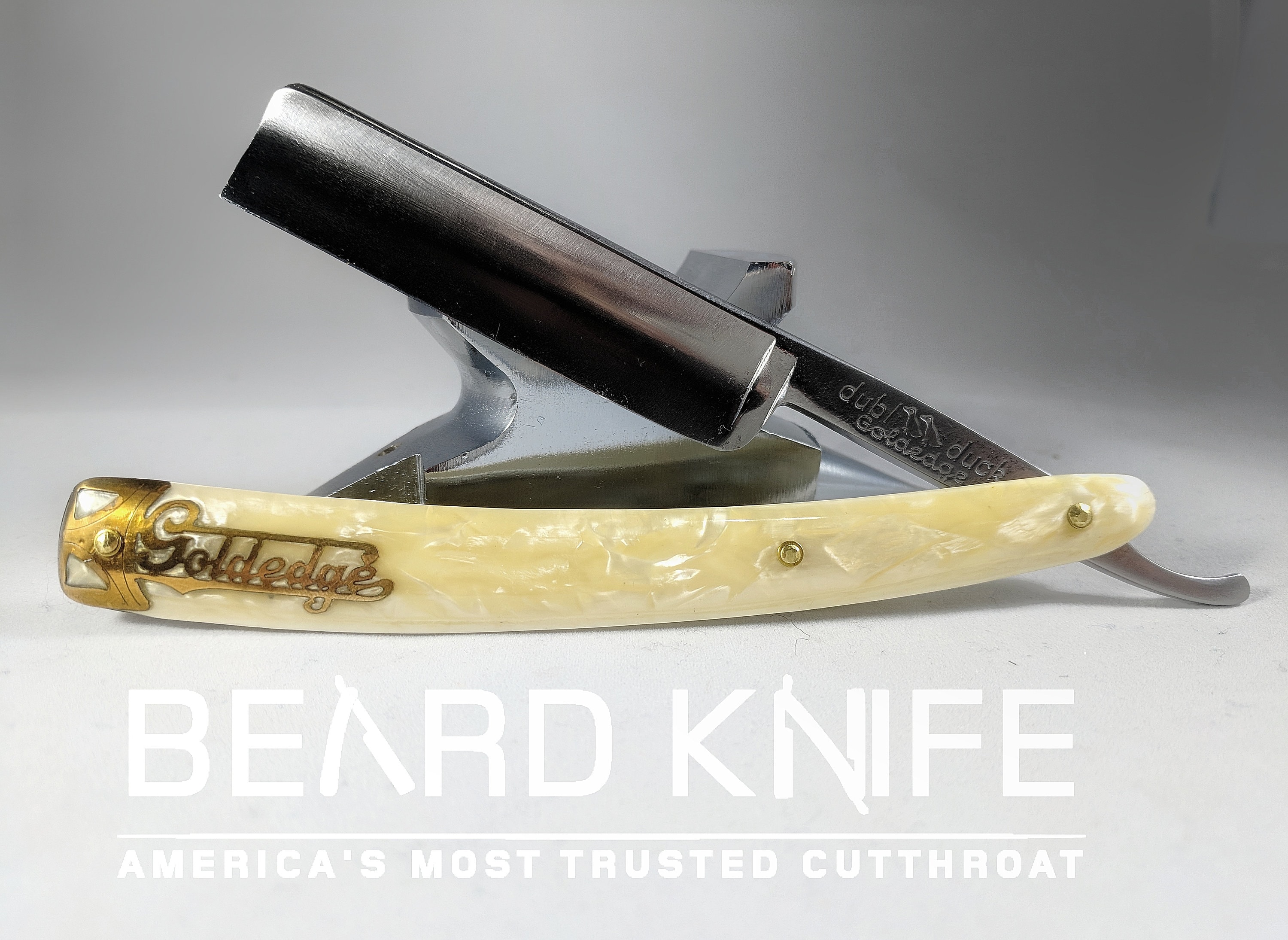 RARE Dubl Duck Goldedge Vintage Straight Razor 6/8 Square Point ...