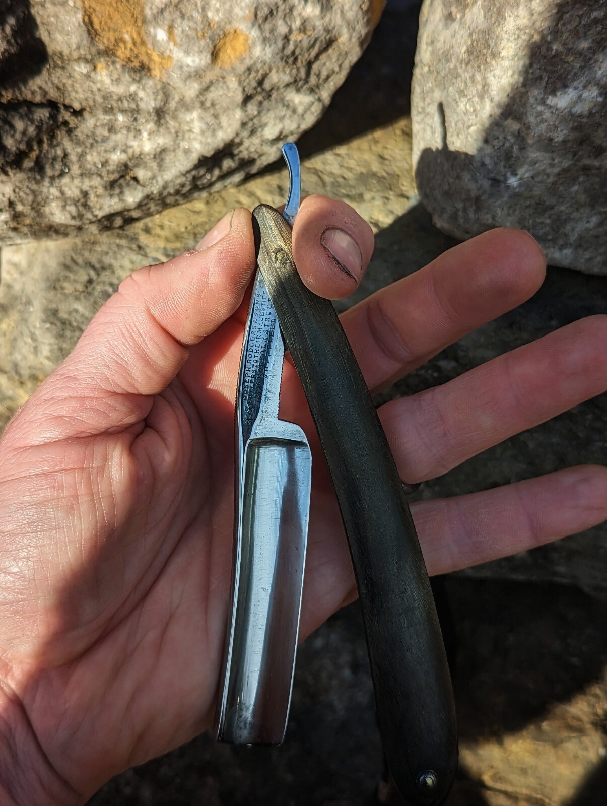 antique Joseph Rodgers Sheffield Straight Razor 1800s Shave Ready