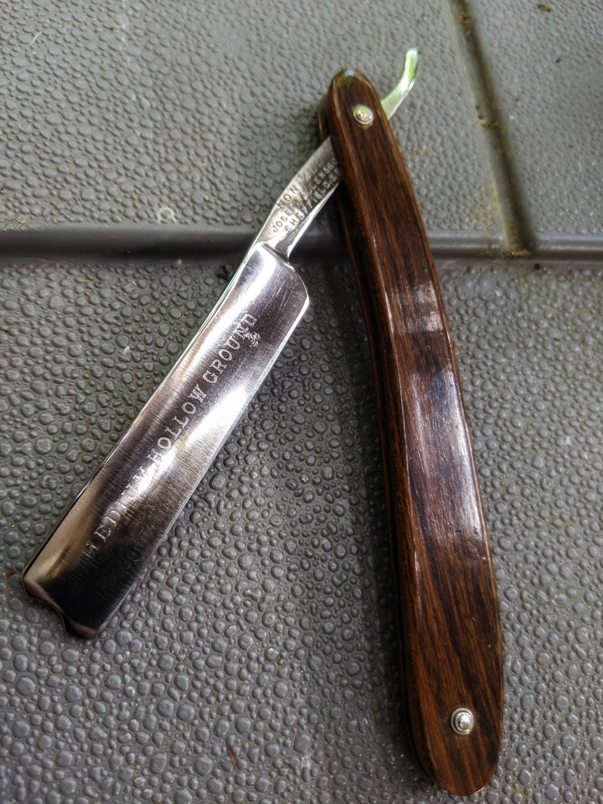 Vintage Joseph Allen and Sons Custom wood Shave ready Straight Razor ...