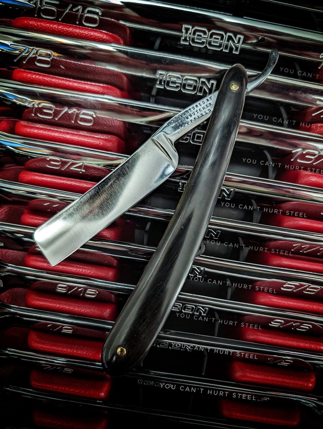 WOW Flawless Antique Wade and Butcher Straight Razor Horn Scales 11/16 ...