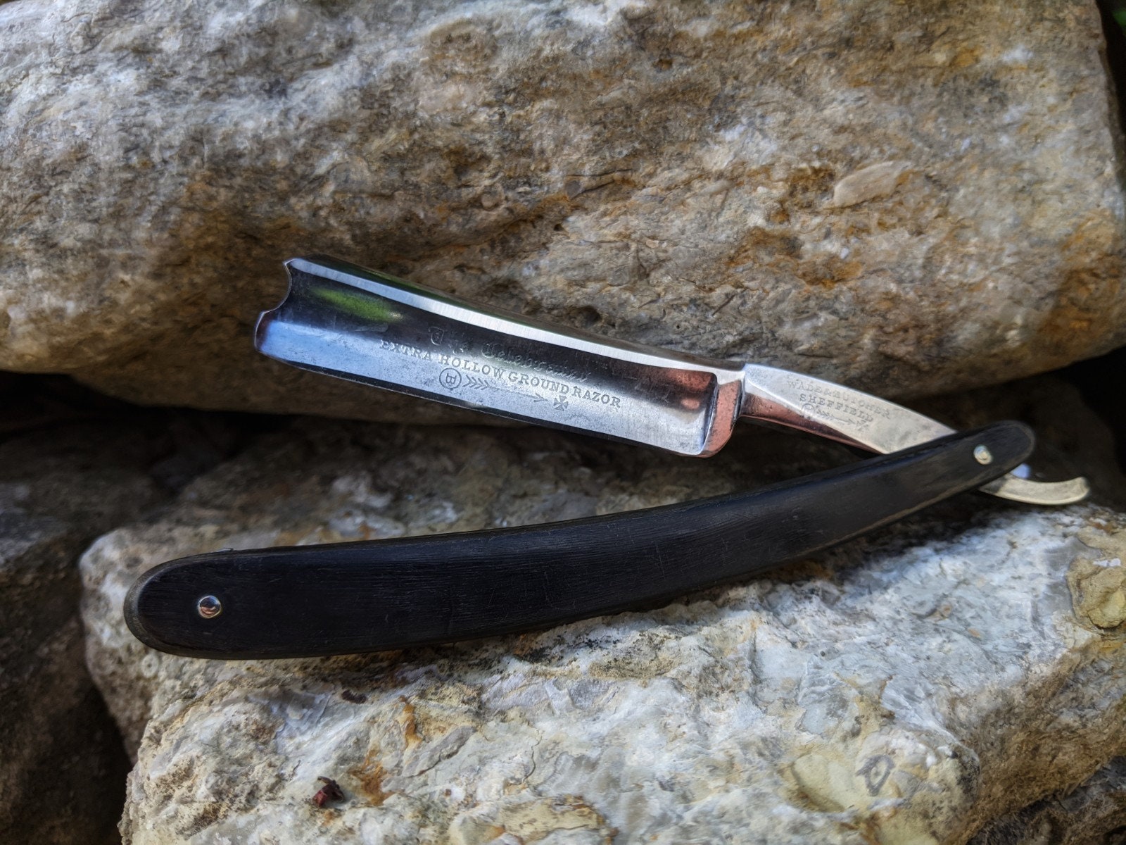 Wade & Butcher Sheffield England Extra Hollow Straight Razor Shave ...