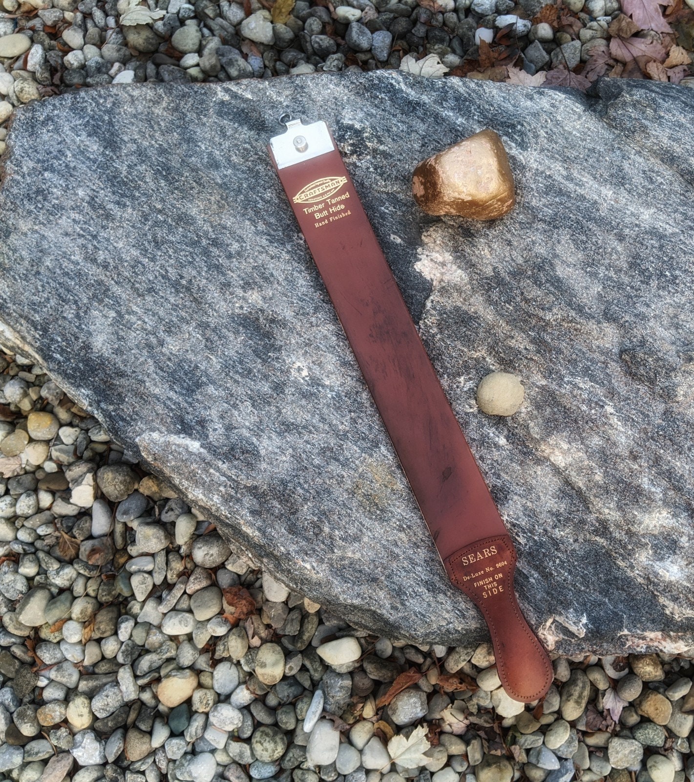 Vintage Sears Barber Strop Leather Straight Razor Sharpener # 9604 ...