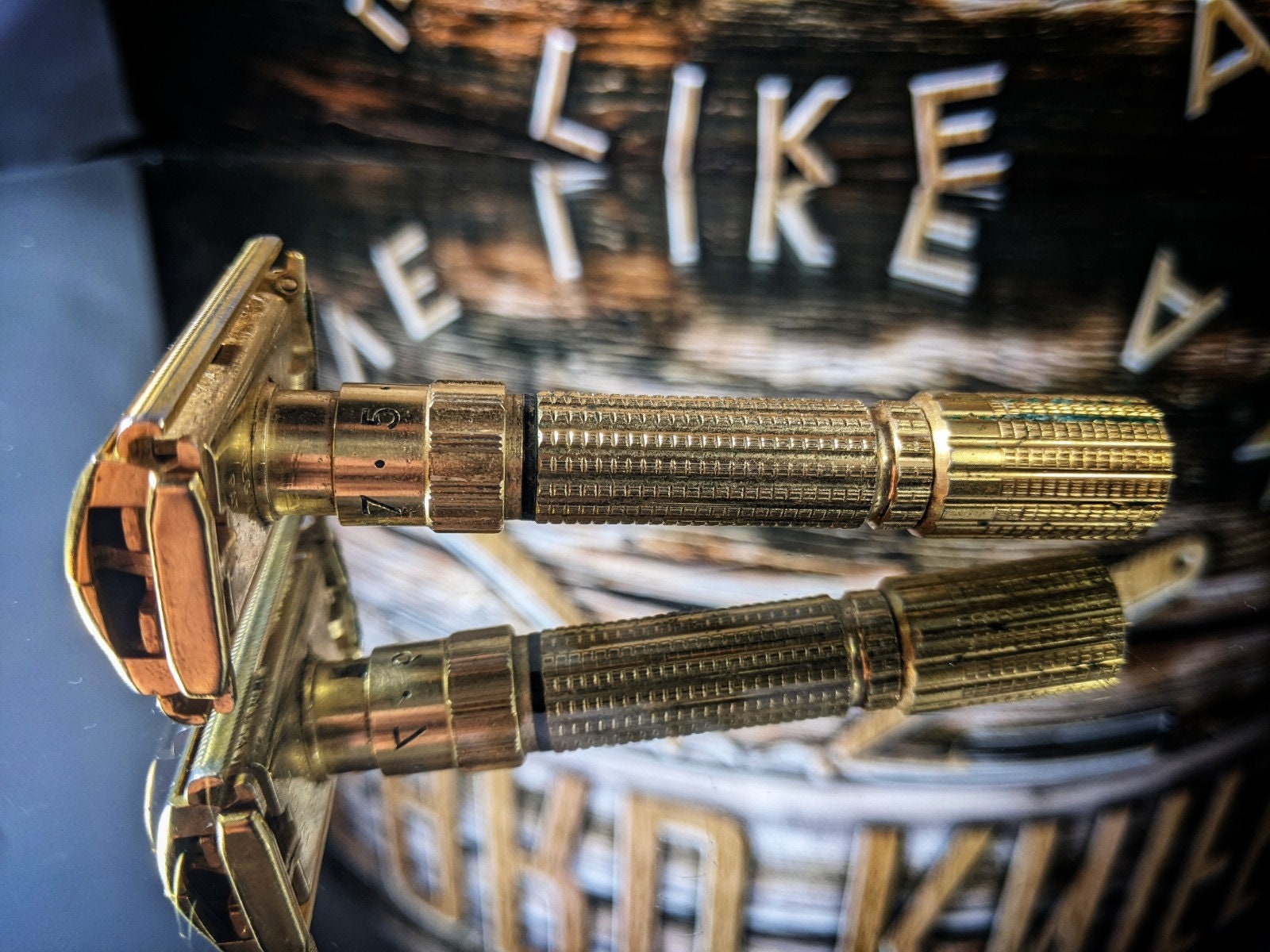 Gillette Double Edge Safety Razor 1965 Golden Butterfly