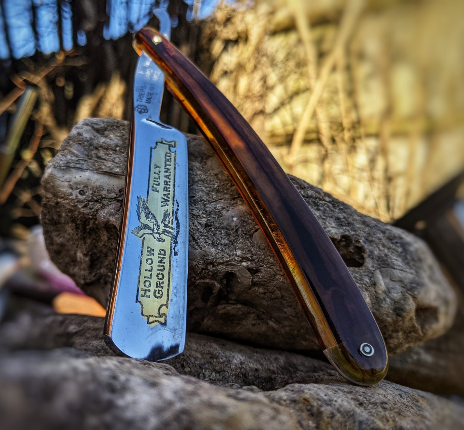 Theirs Issard Hollow Ground Straight Razor Straight Razor tortoise TI1