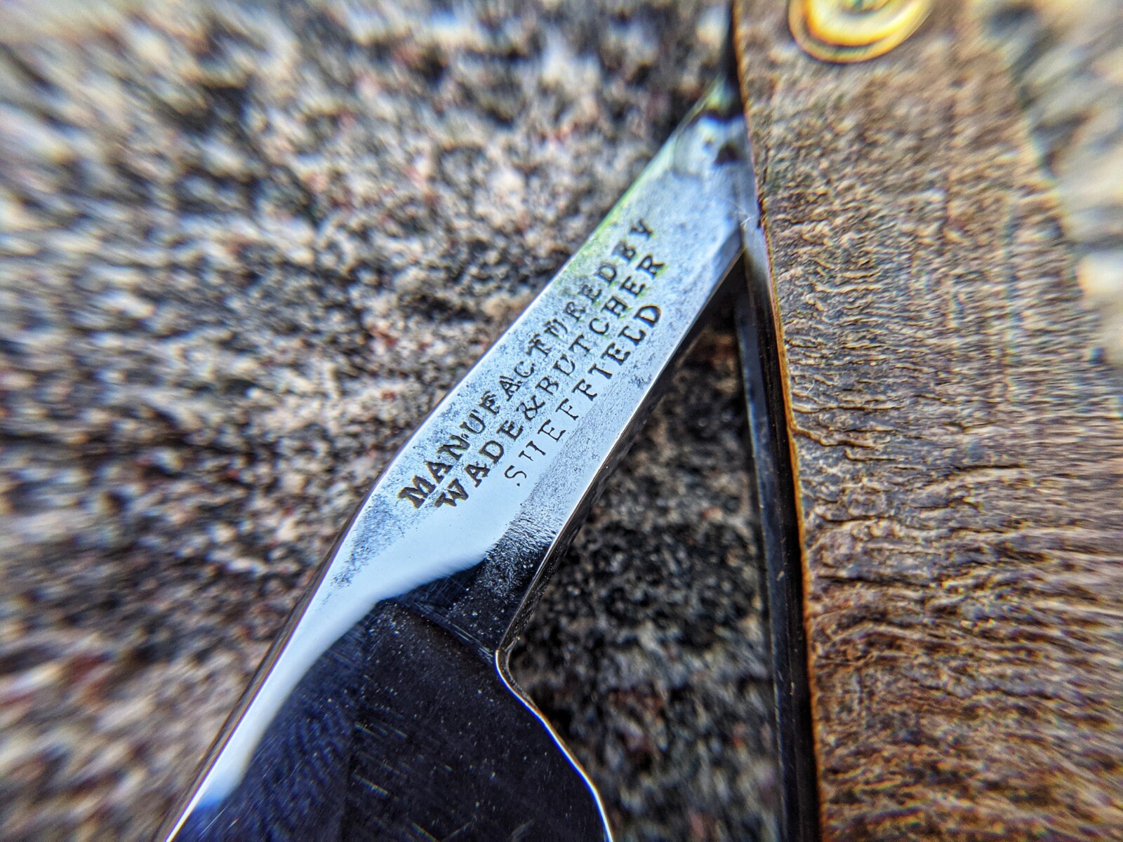 Rustic Wade and Butcher Wedge Straight Razor 13/16