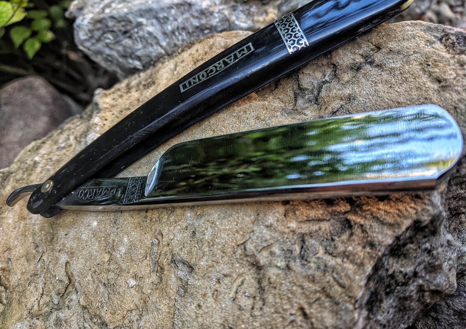 Rare 6/8 Vintage Marconi Solingen Straight Razor German NOS