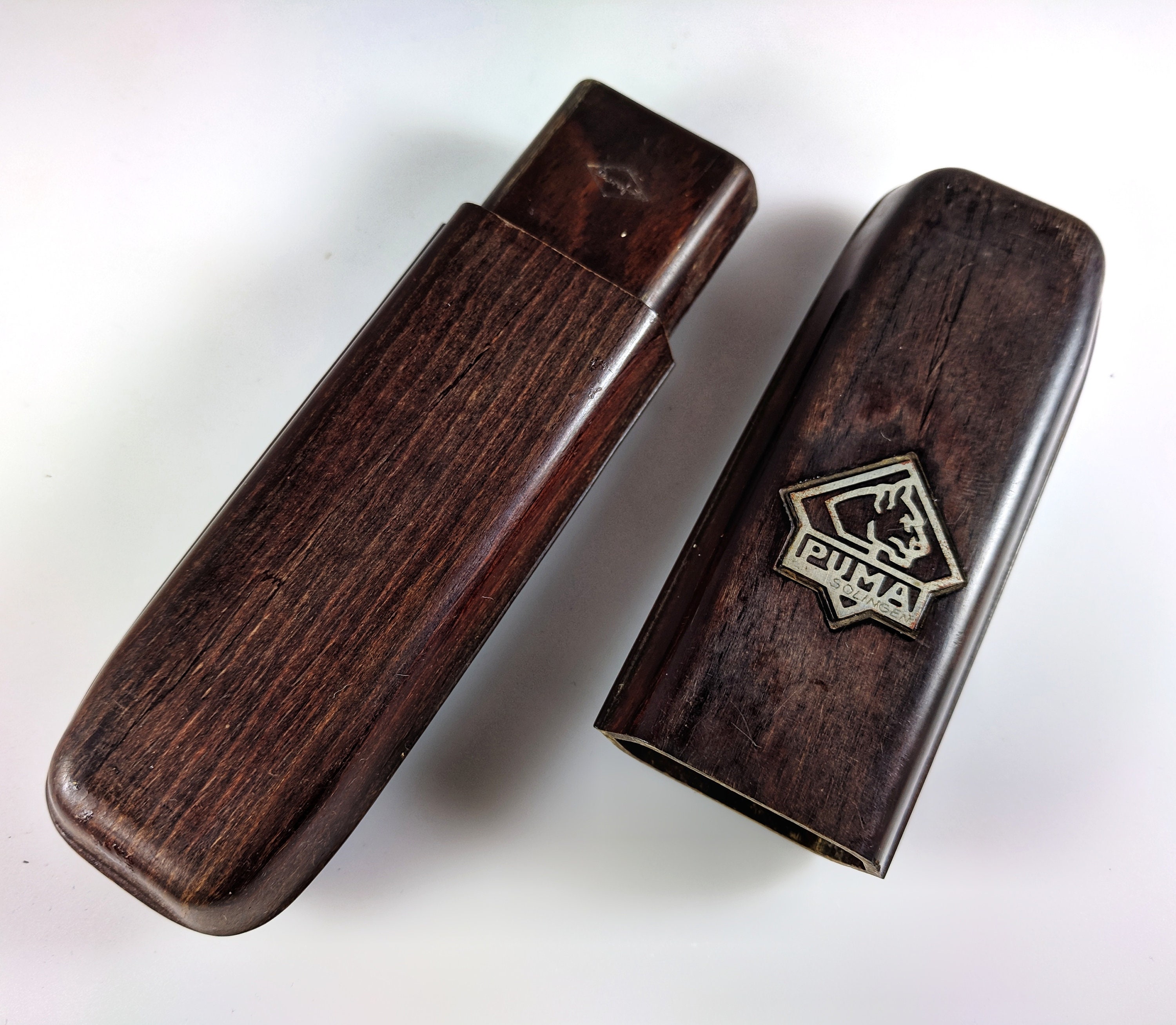 Puma Wood Straight razor coffin case