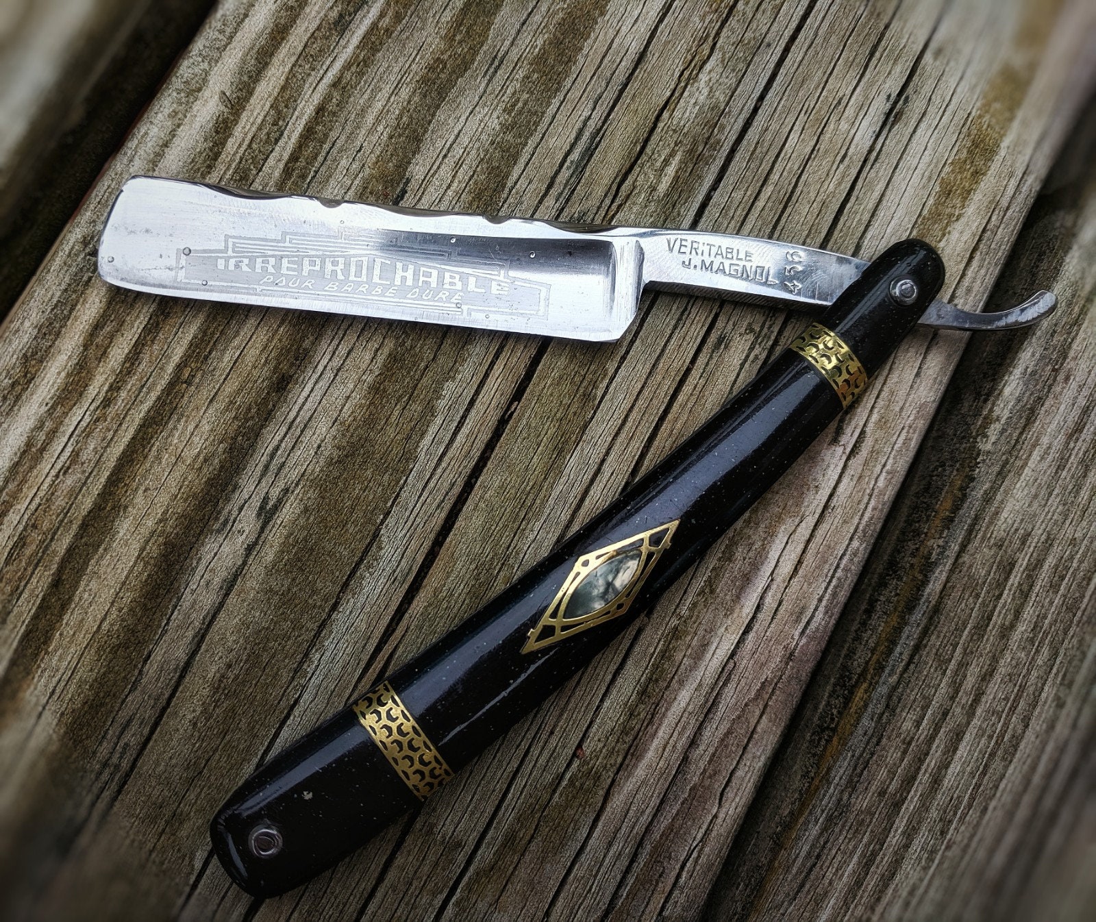 French import Vintage straight razor veritable J Magnol 436 ...