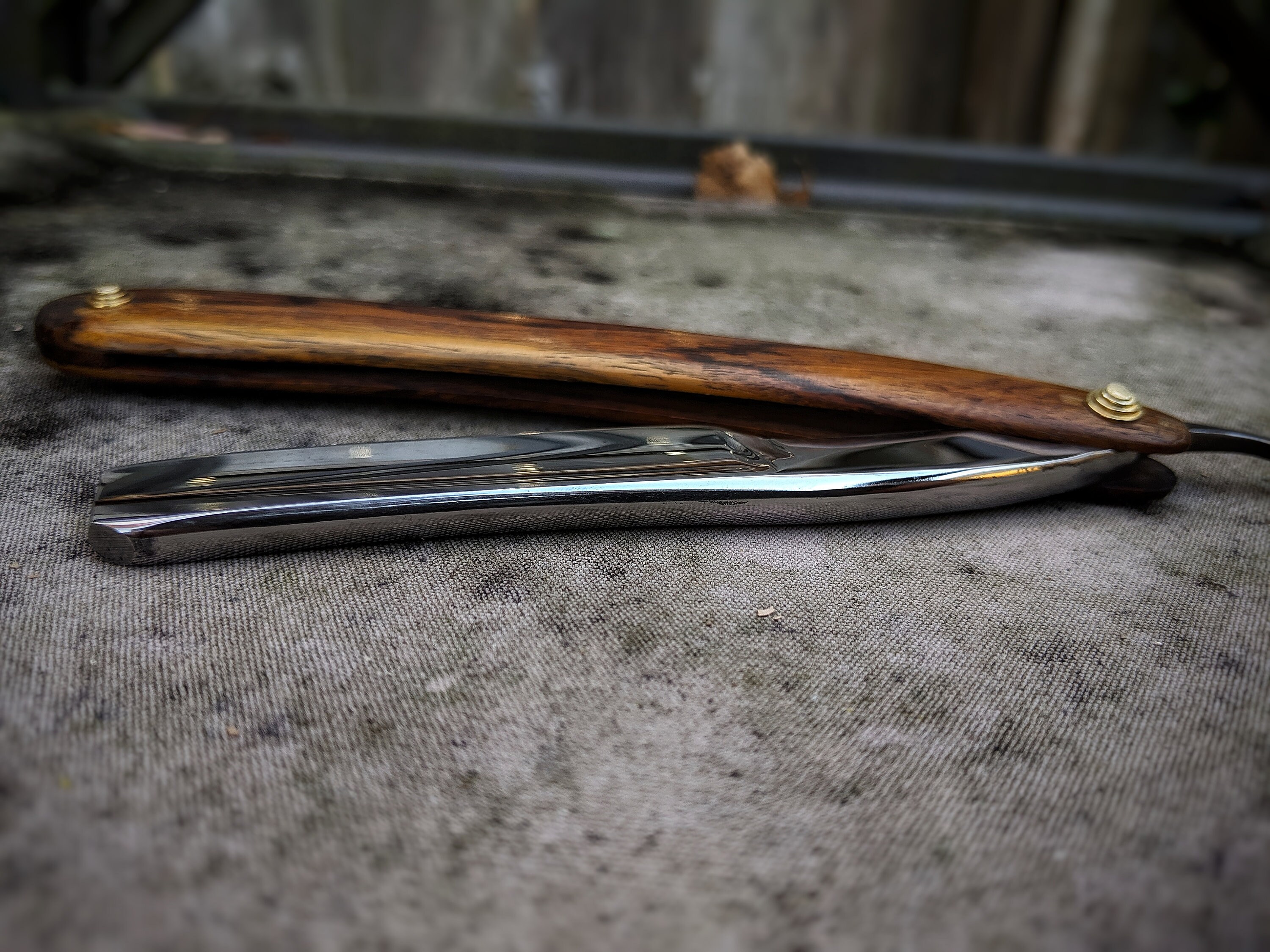 Nice Wade and Butcher Straight Razor Custom Wood Scales Antique Vintage ...