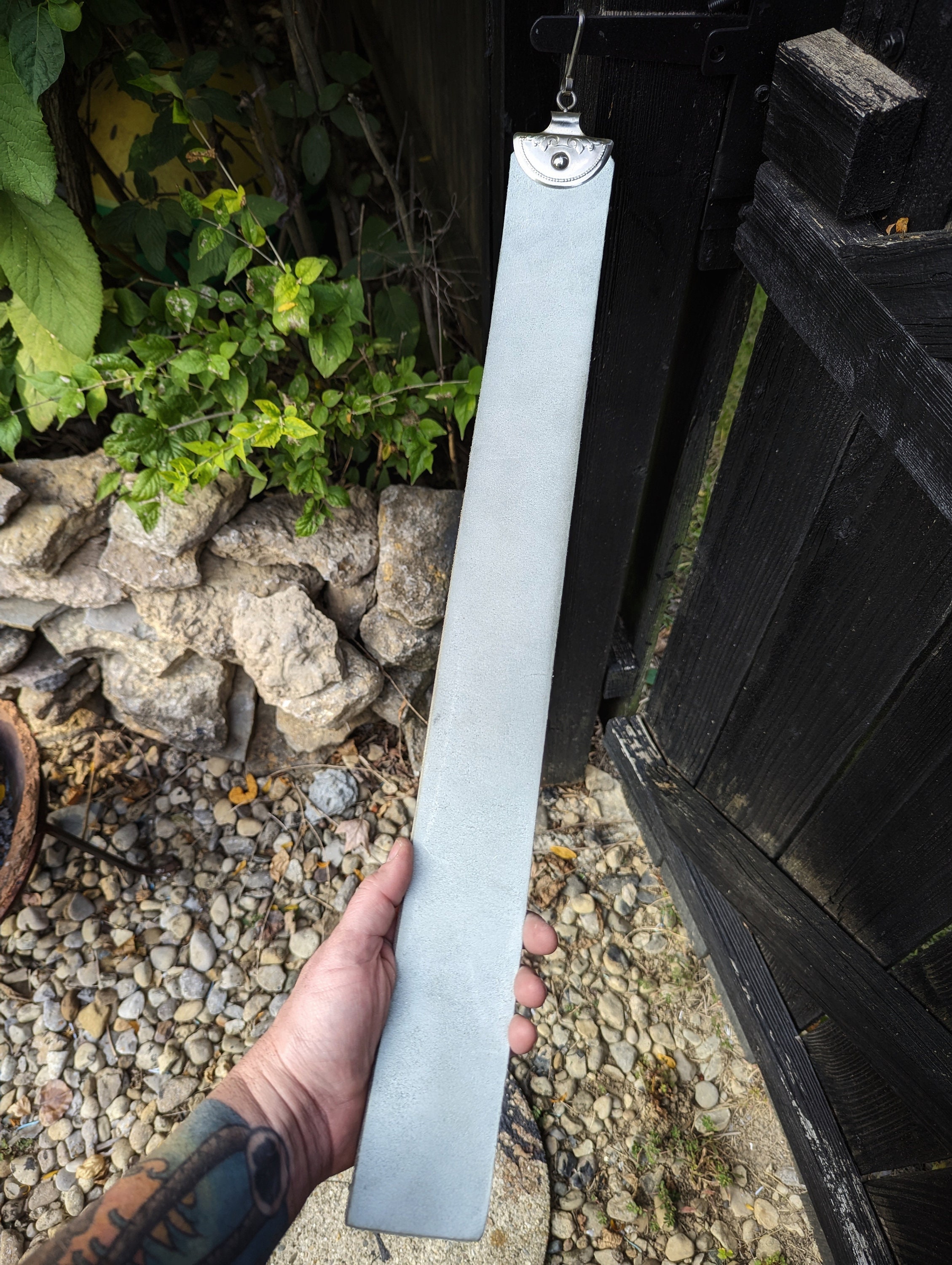 Antique Baby Blue Leather Strop USA Made near mint. Extra THICK