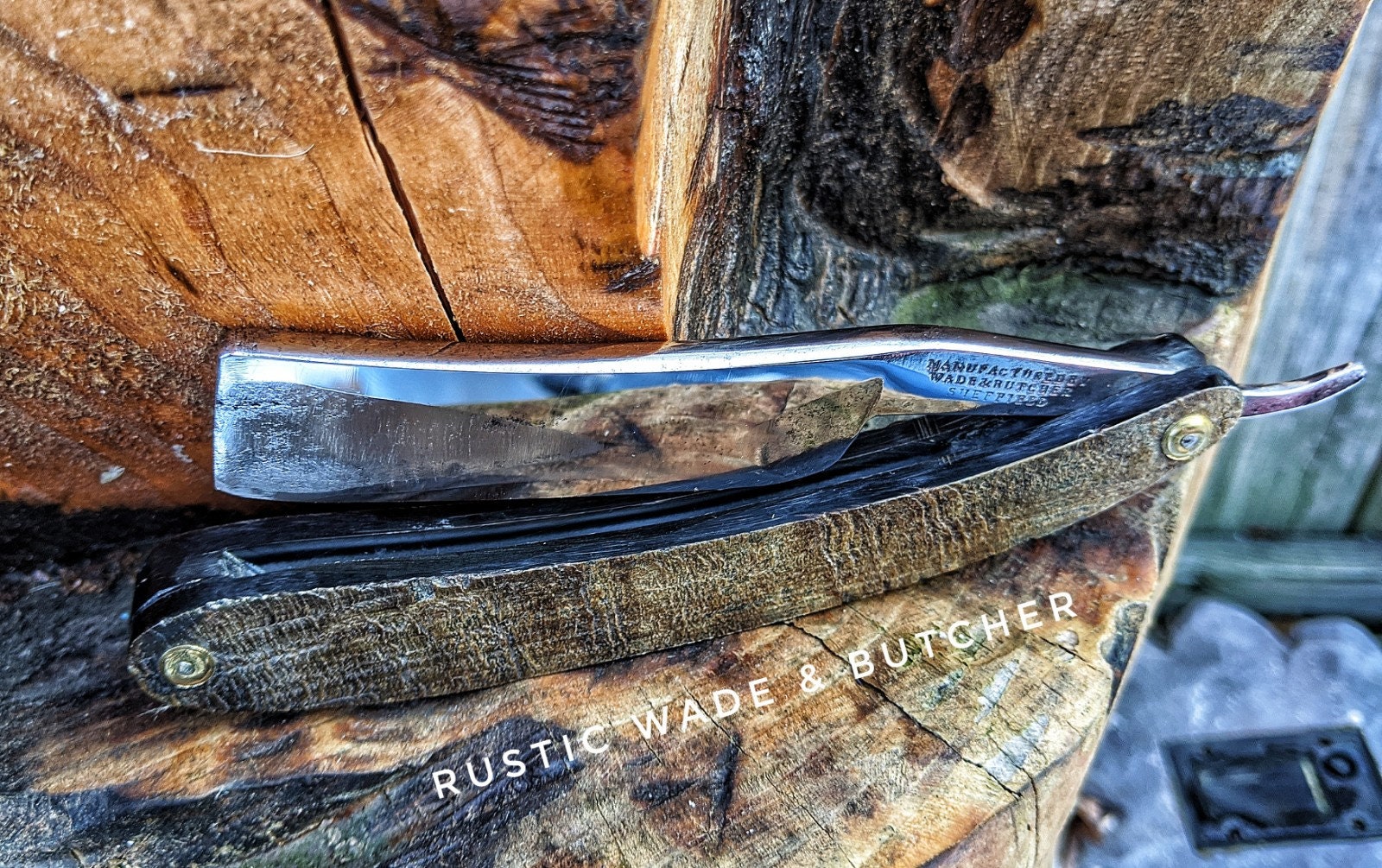 Rustic Wade and Butcher Wedge Straight Razor 13/16