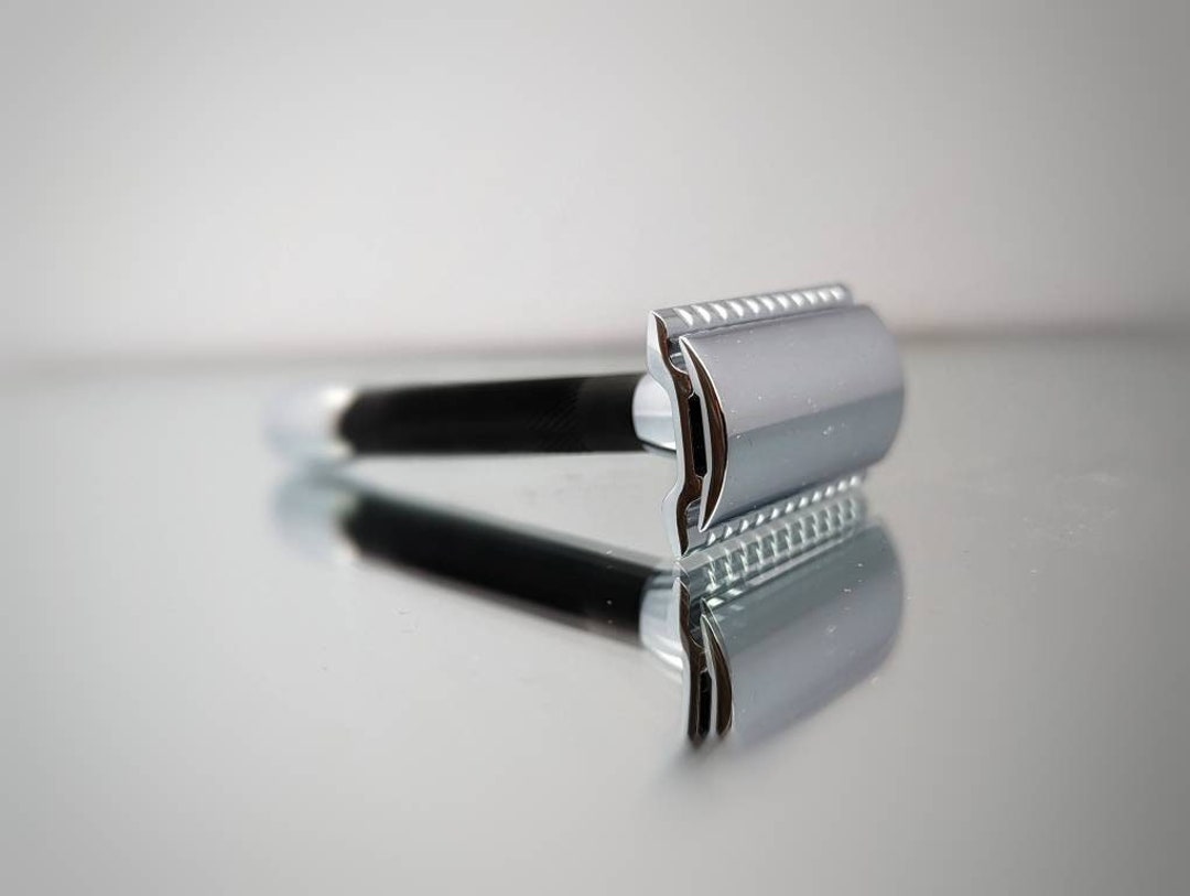 Merkur Double Edge Safety Razor 30B Black Grip Chrome Germa Steel - Etsy