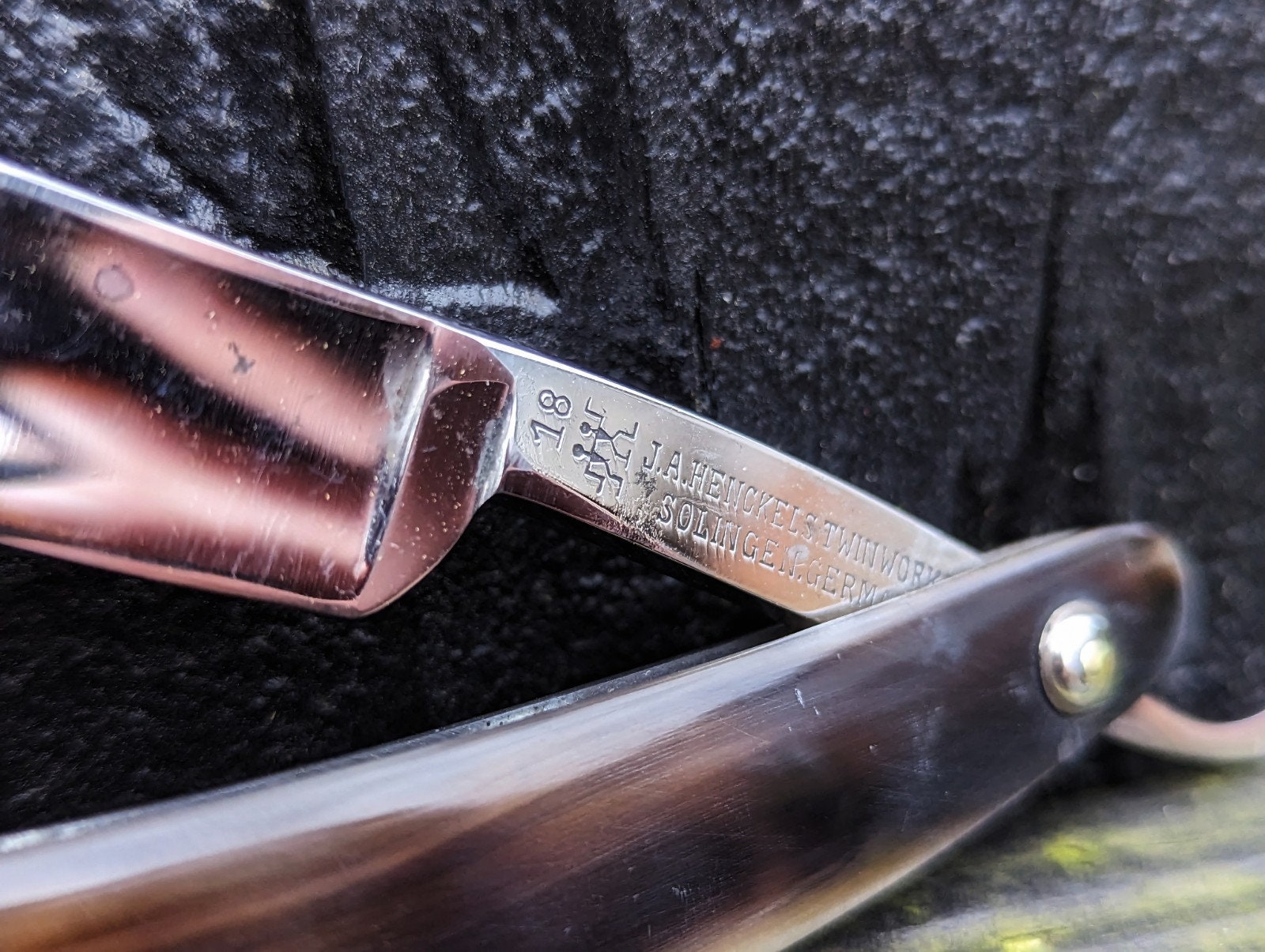 Shave Ready Vintage German Straight Razor J.a Henckels Genuine Horn Scales