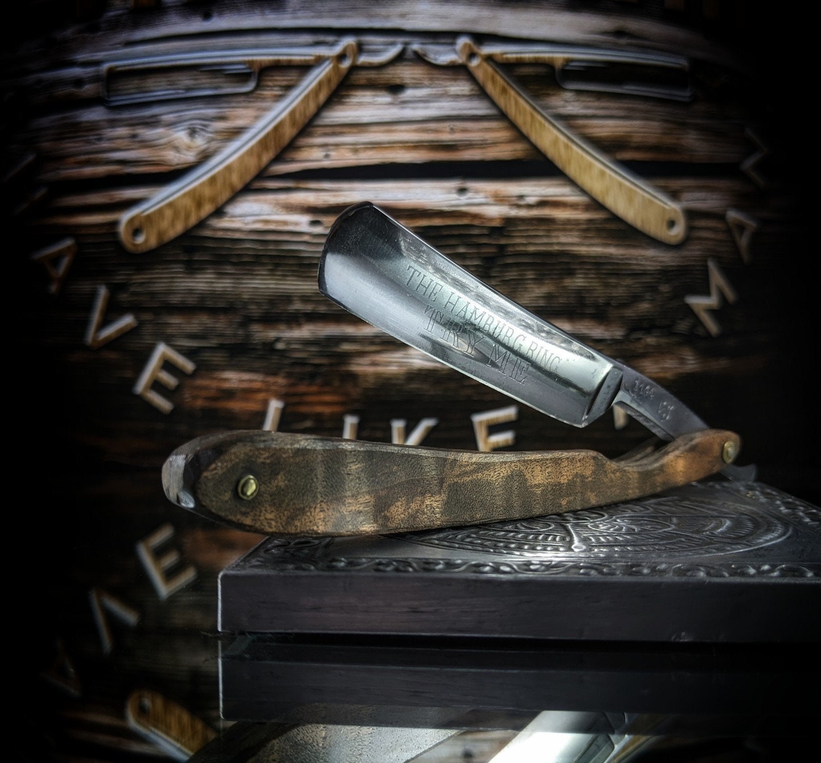 Vintage Straight Razor “The Hamburg Ring, Try Me” 1144 Germany