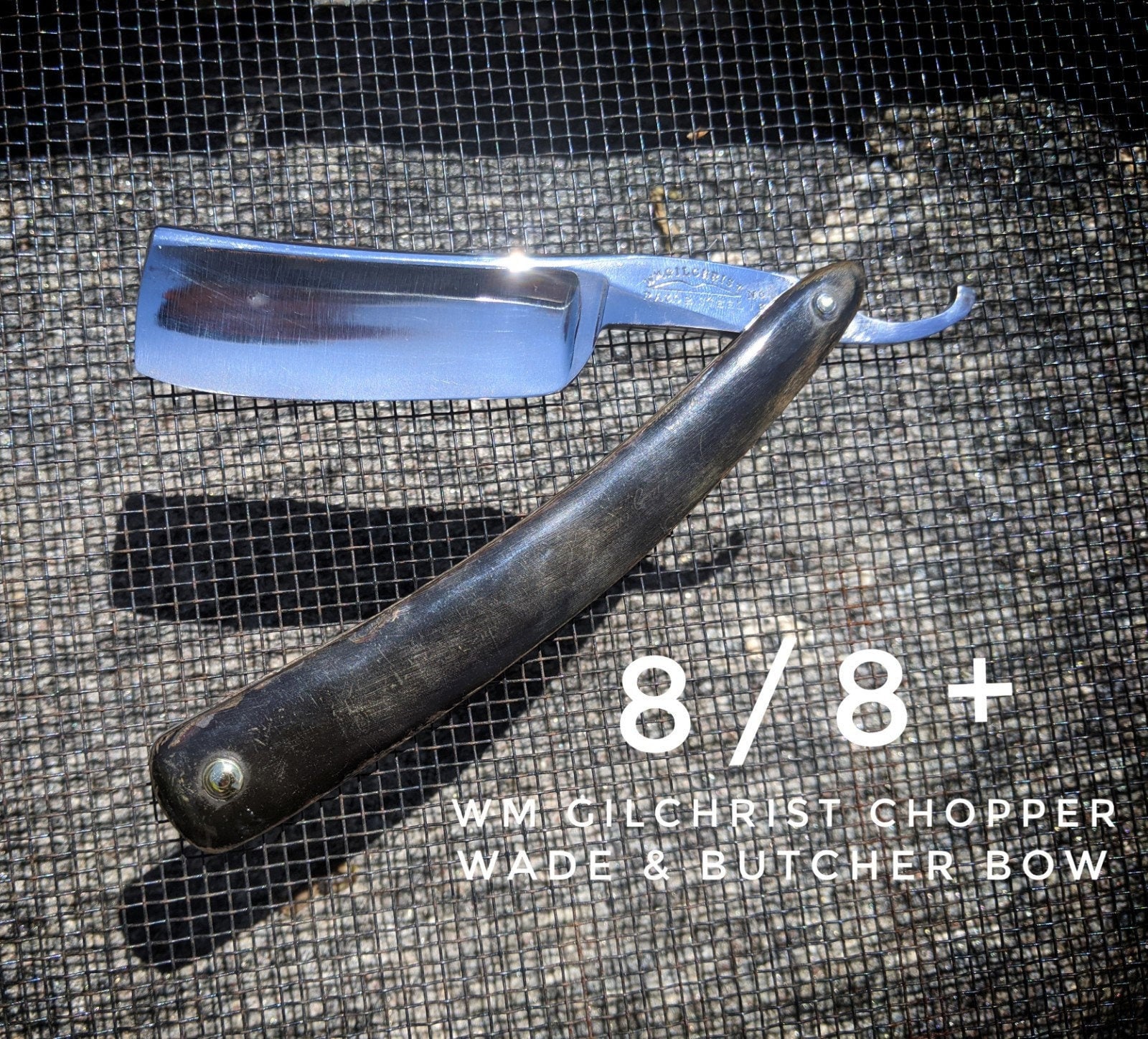 WOW 1 8/8 Vintage Wm. Gilchrist Wade and Butcher Bow Straight Razor ...