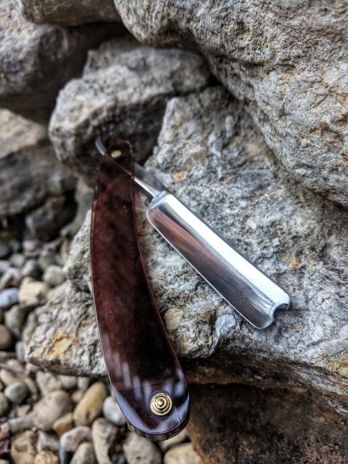 Maher & Grosh Trusty razor Masonic Handshake Toledo Ohio Barber Notch ...