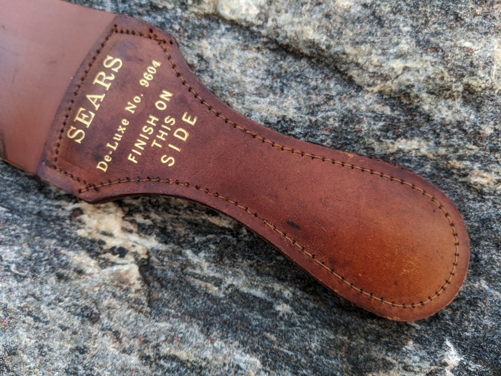 Vintage Sears Barber Strop Leather Straight Razor Sharpener # 9604 ...