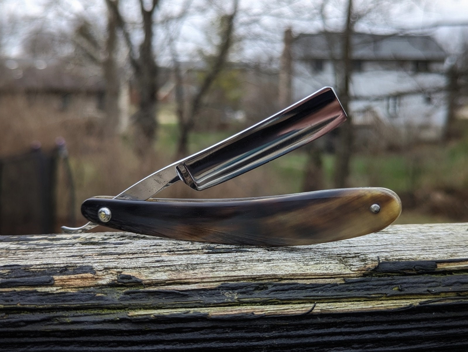 Shave Ready Vintage German Straight Razor J.a Henckels Genuine Horn Scales