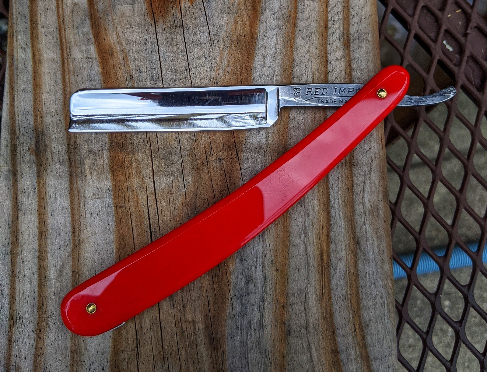 Vintage Red Imp Imperial Straight Razor Shave Ready Custom Rare Wet shave