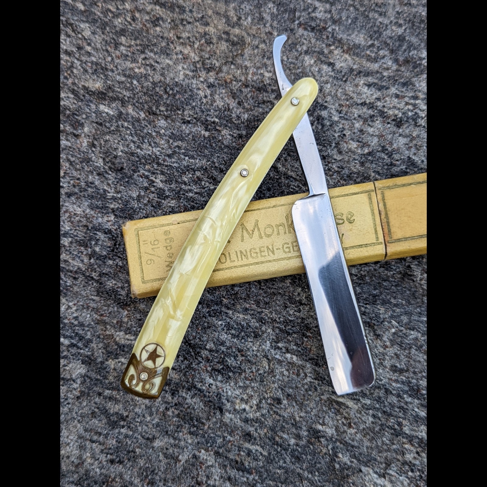 Vintage Straight Razor C-MON STAINLESS Peter J Michels Brooklyn NY ...