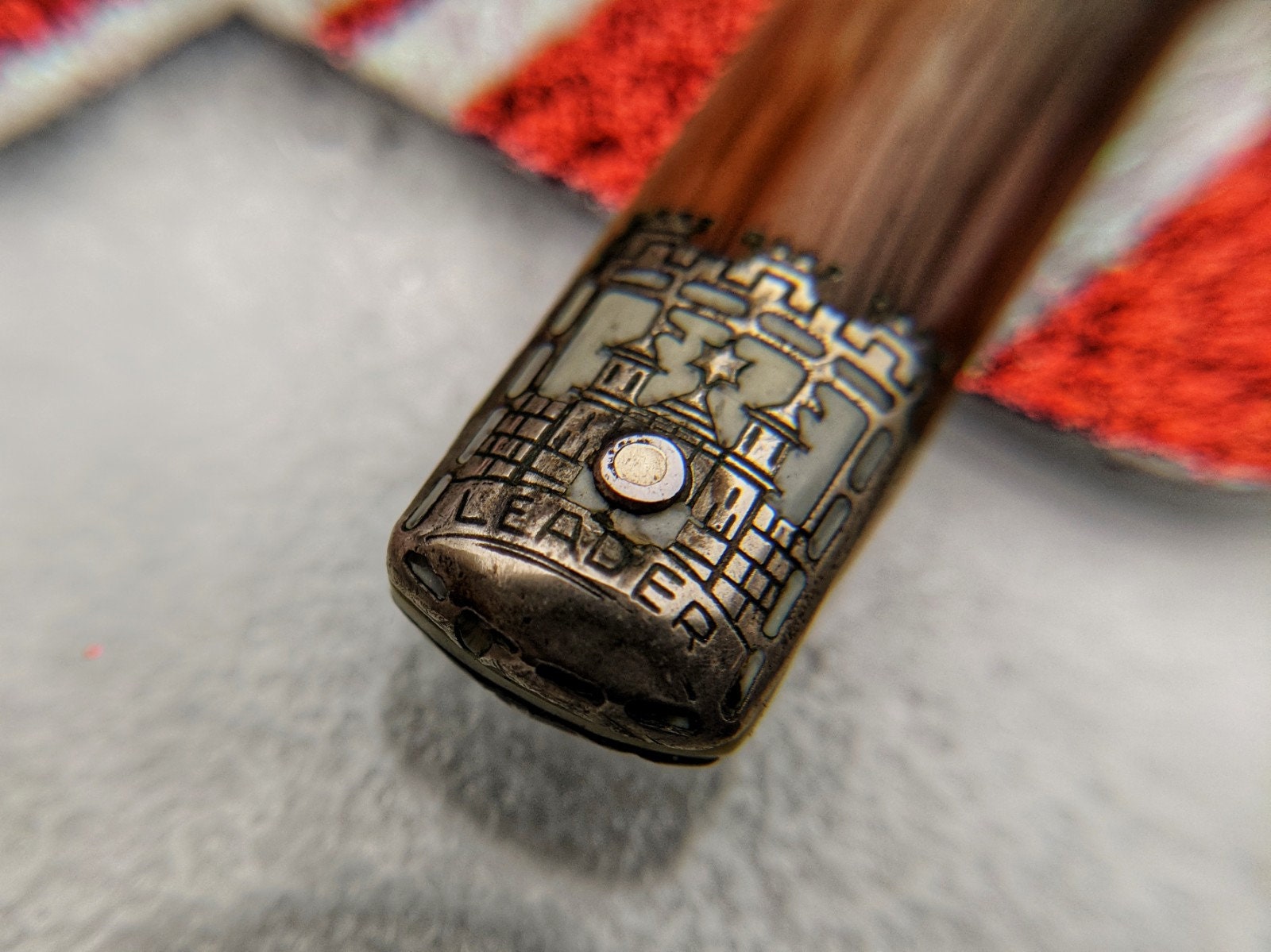 FW Engels Shave Ready Straight Razor Fancy Ornate Brass Scales