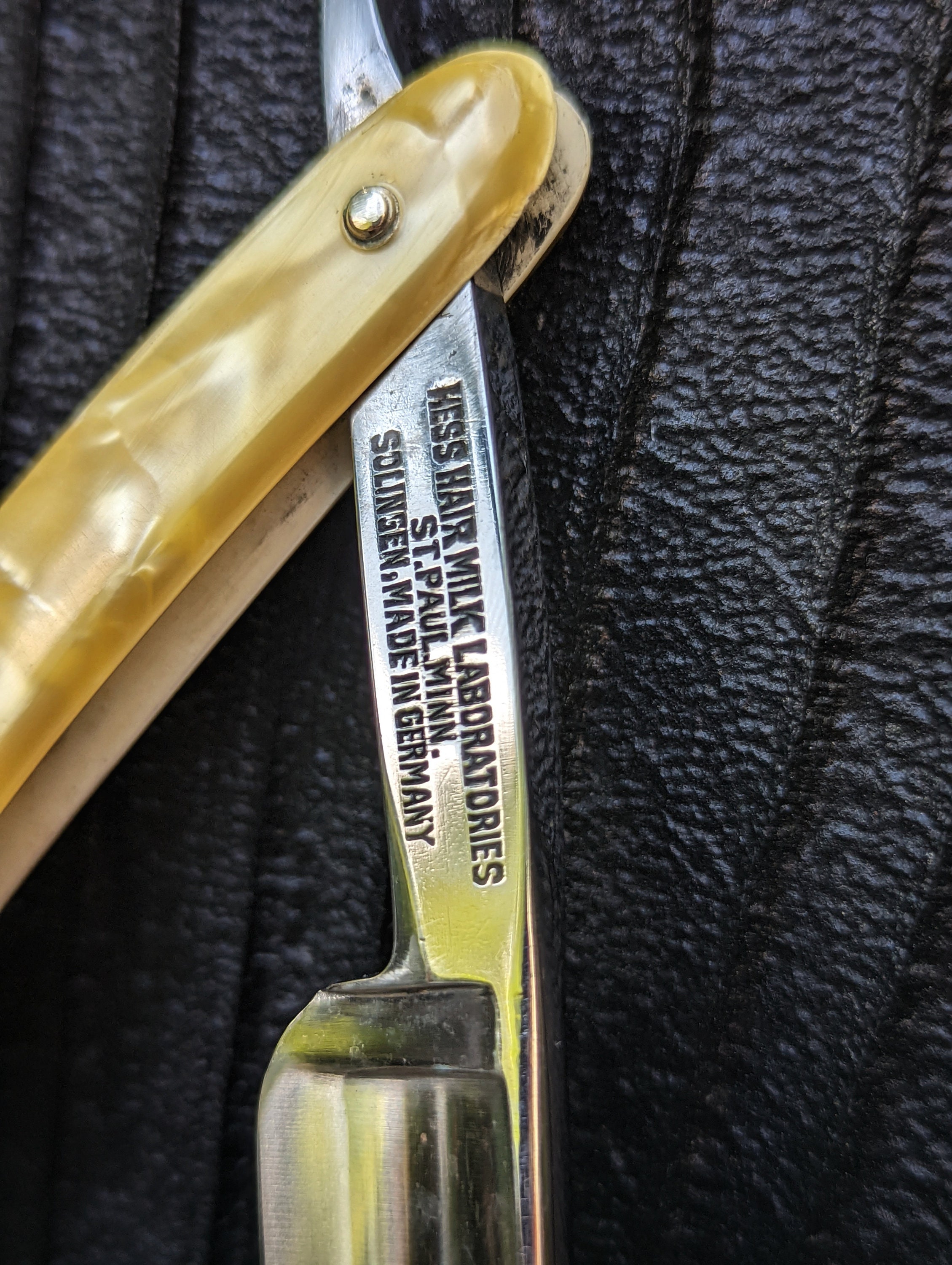 Amazing Hess 44 stainless Minty NOS Straight Razor Shave Ready St Paul ...