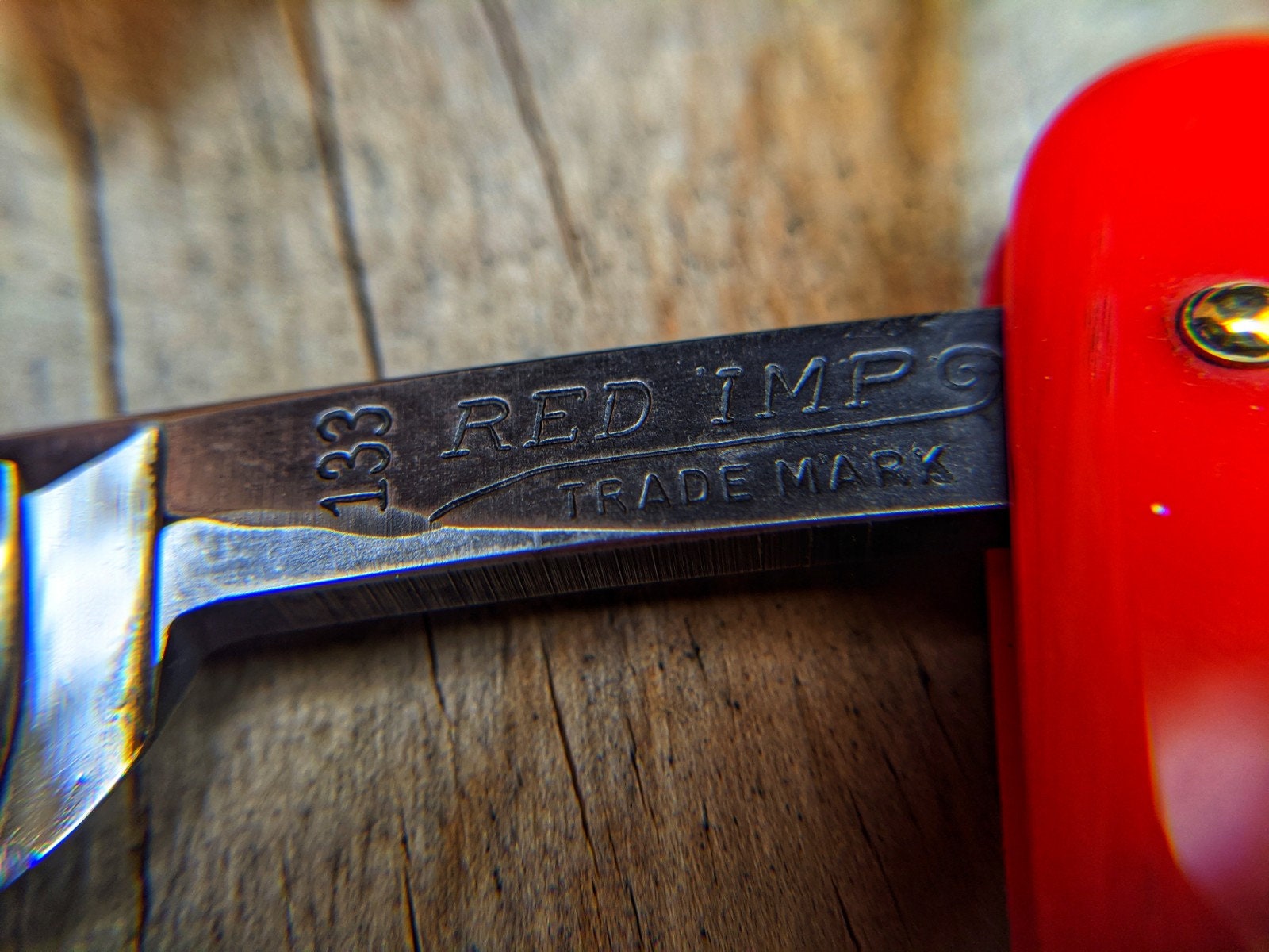 Vintage Red Imp Imperial Straight Razor Shave Ready Custom Rare Wet shave